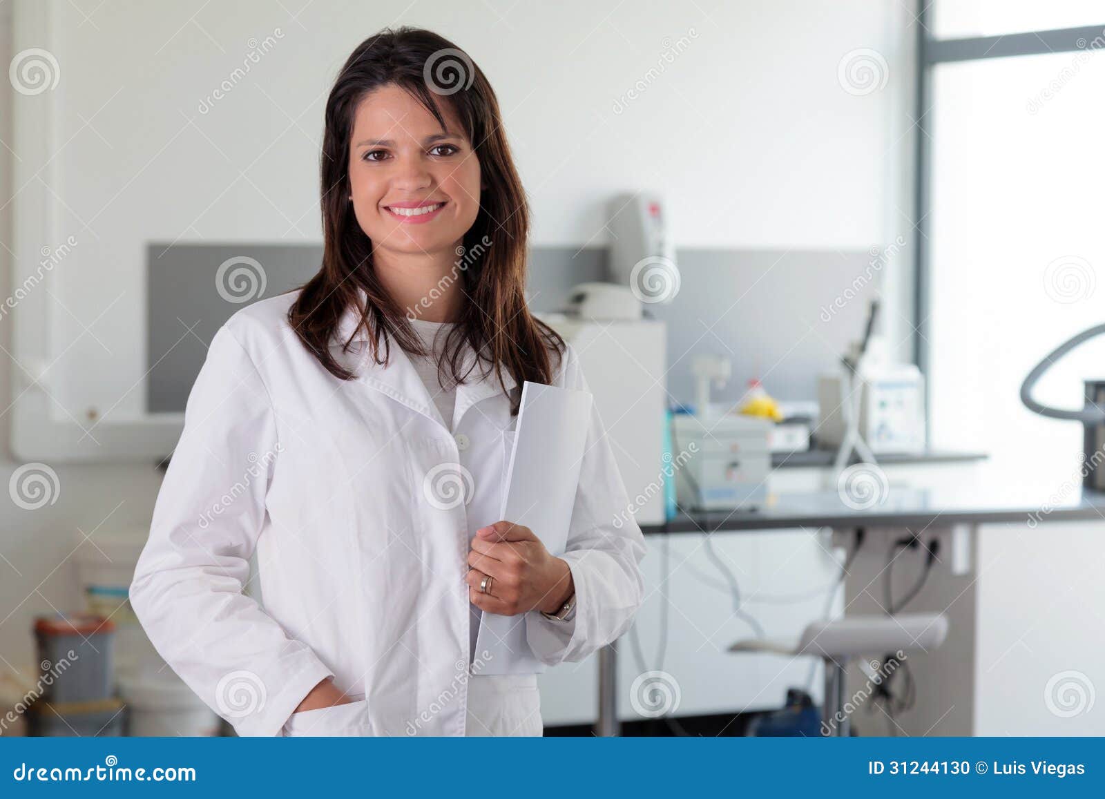Young Female Doctor in Laboratory Environment Stock Photo - Image of ...