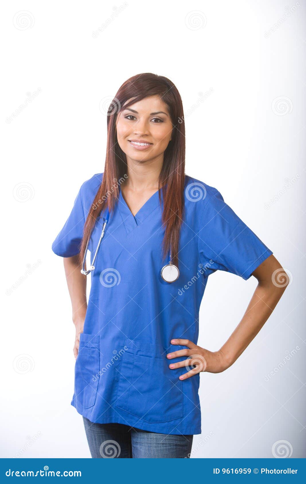 Young Female Doctor Standing Stock Image - Image of hand, female: 9616959