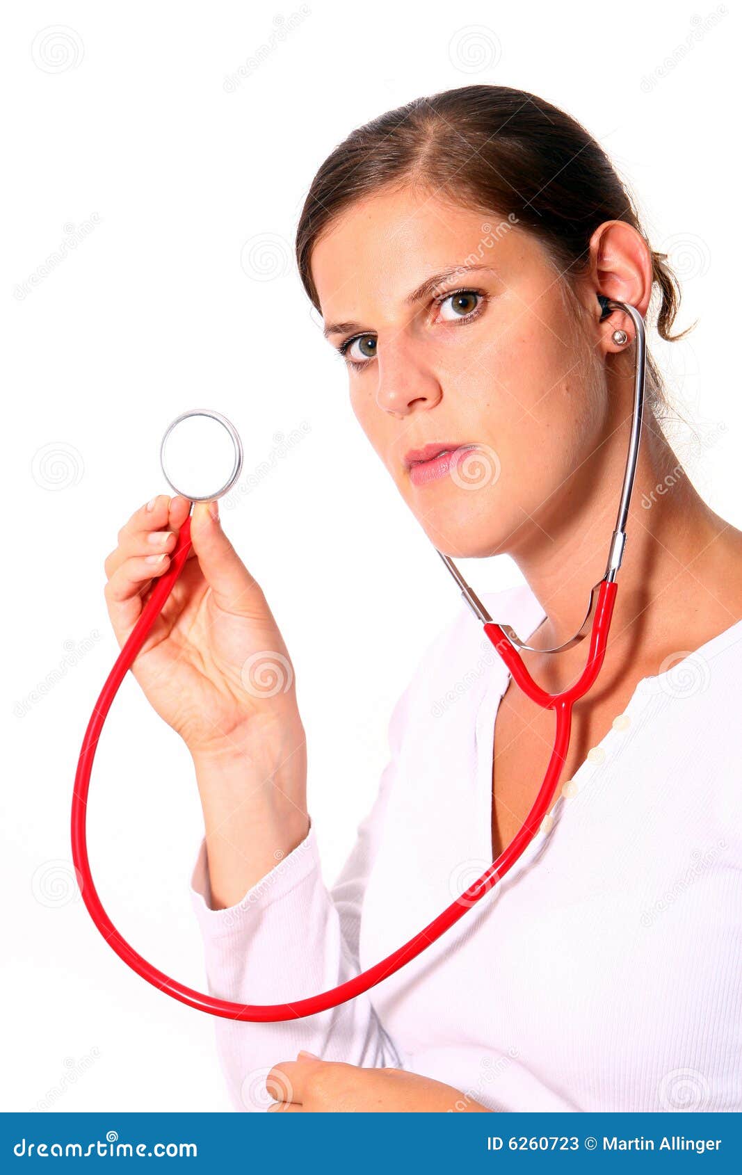 Young Female Doctor with Stethoscope Stock Image - Image of beautiful ...