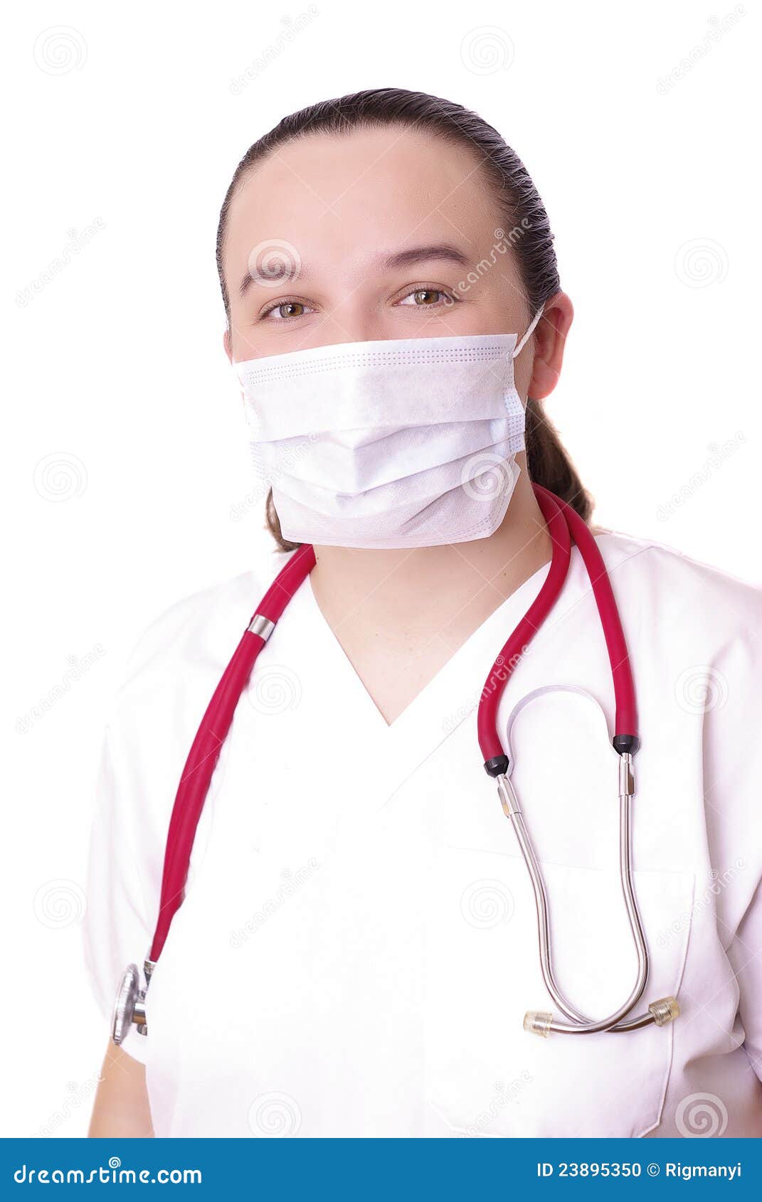Young Female Doctor Wearing a Mask Stock Photo - Image of practitioner ...