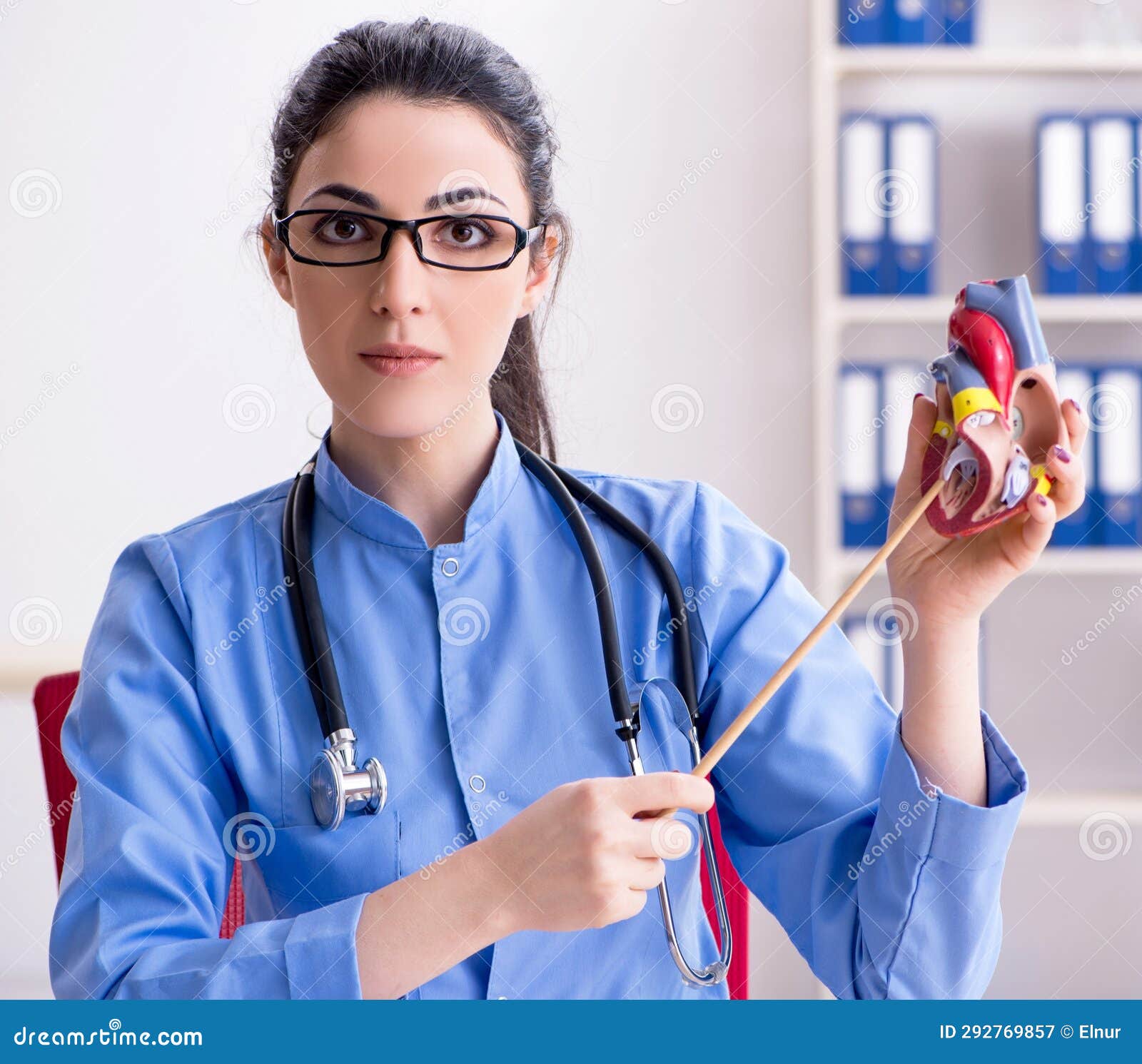 Young Female Doctor Working in the Clinic Stock Image - Image of ...