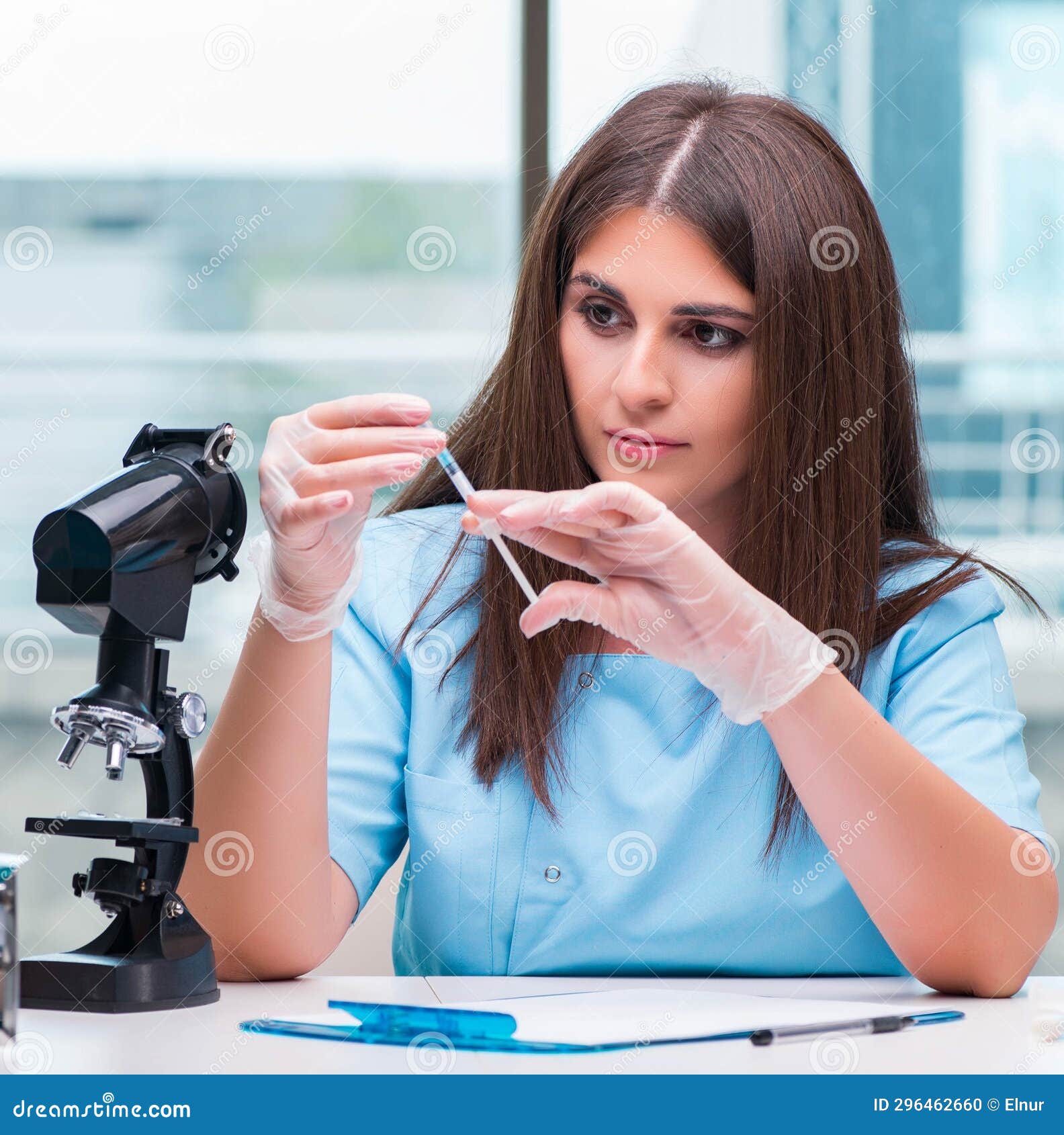 Young Female Doctor Working in the Lab Stock Photo - Image of chemist ...