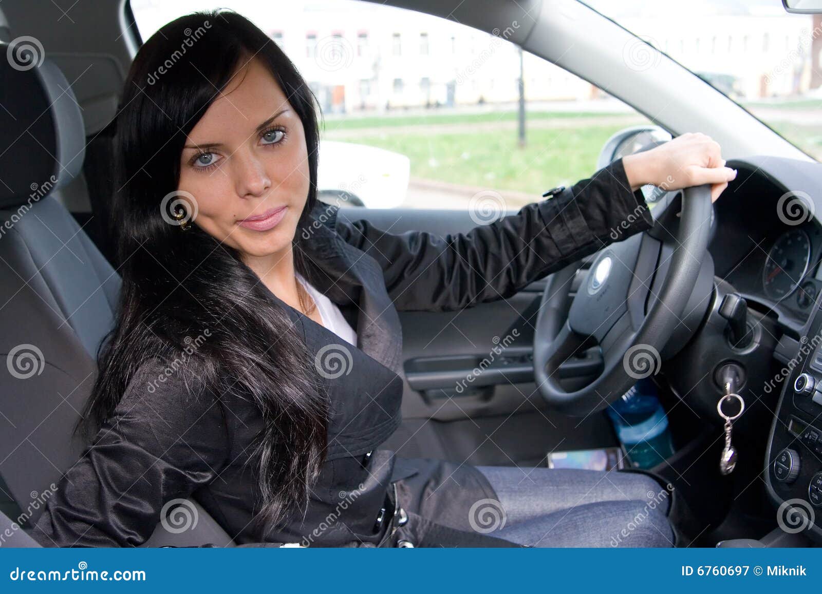 Young female driver stock image. Image of model, adult - 6760697
