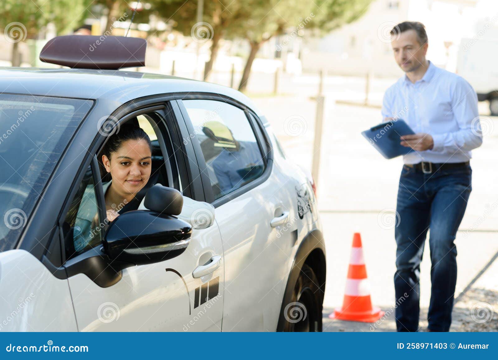 Young Female Driver Passing Test Stock Image - Image of tuition ...
