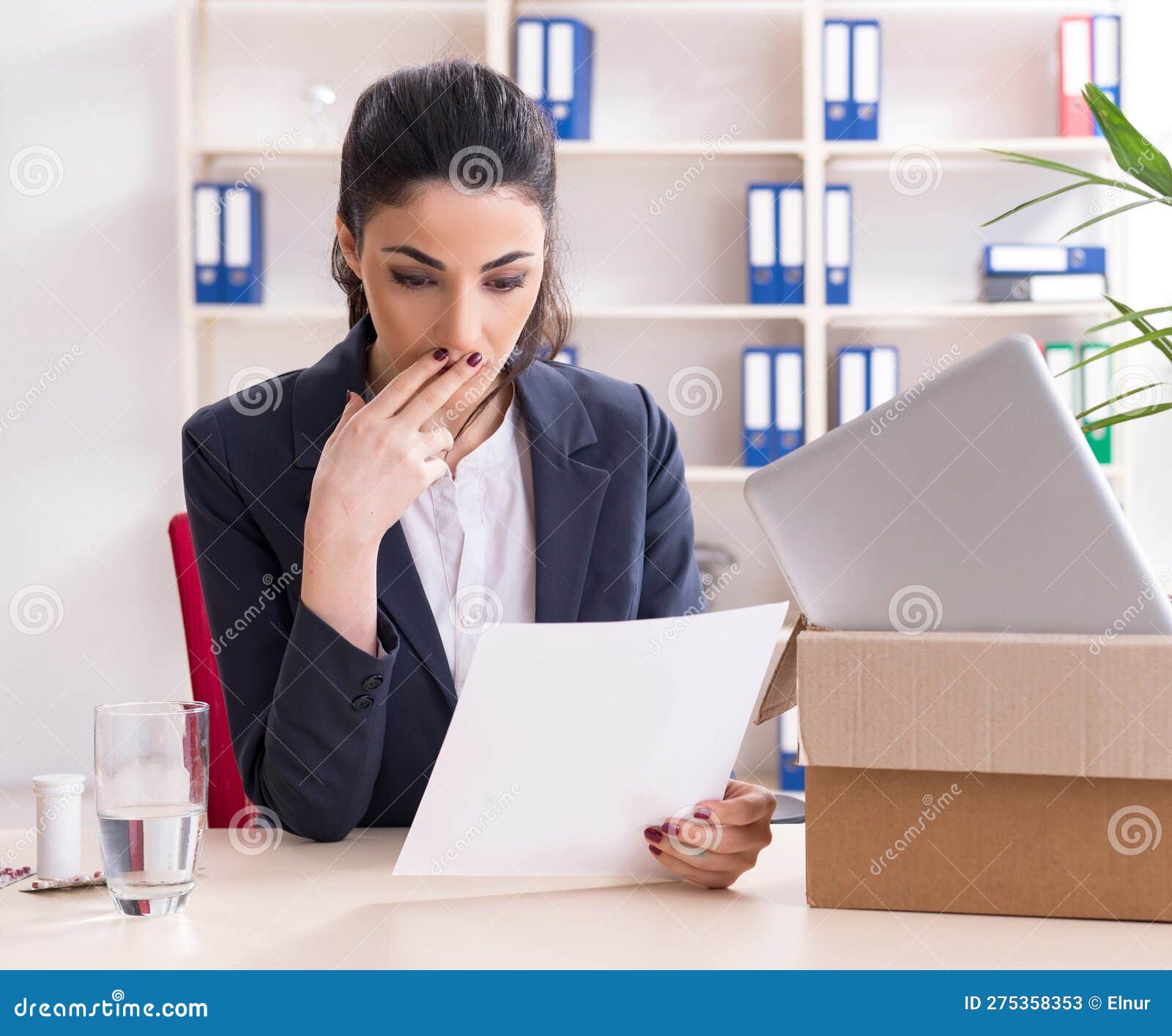 Young Female Employee Being Fired from Her Work Stock Image - Image of ...