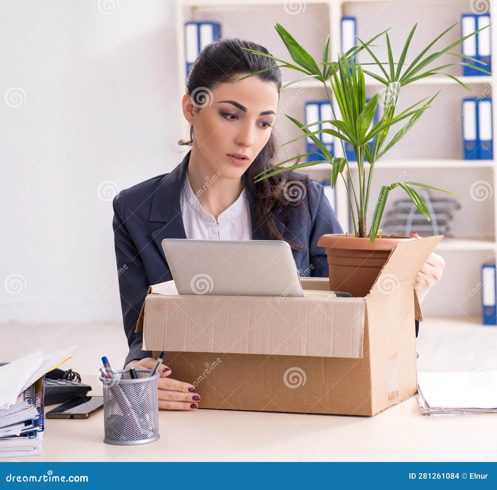 Young Female Employee Being Fired from Her Work Stock Photo - Image of ...