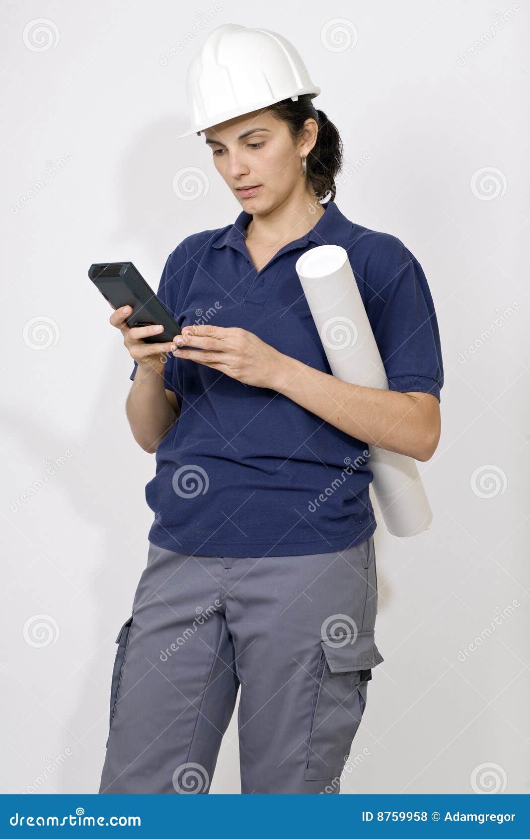 Young female engineer stock photo. Image of looking, architecture - 8759958