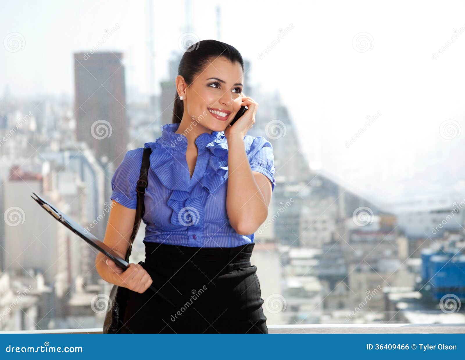 Young Female Executive on Call Stock Photo - Image of phone, corporate ...