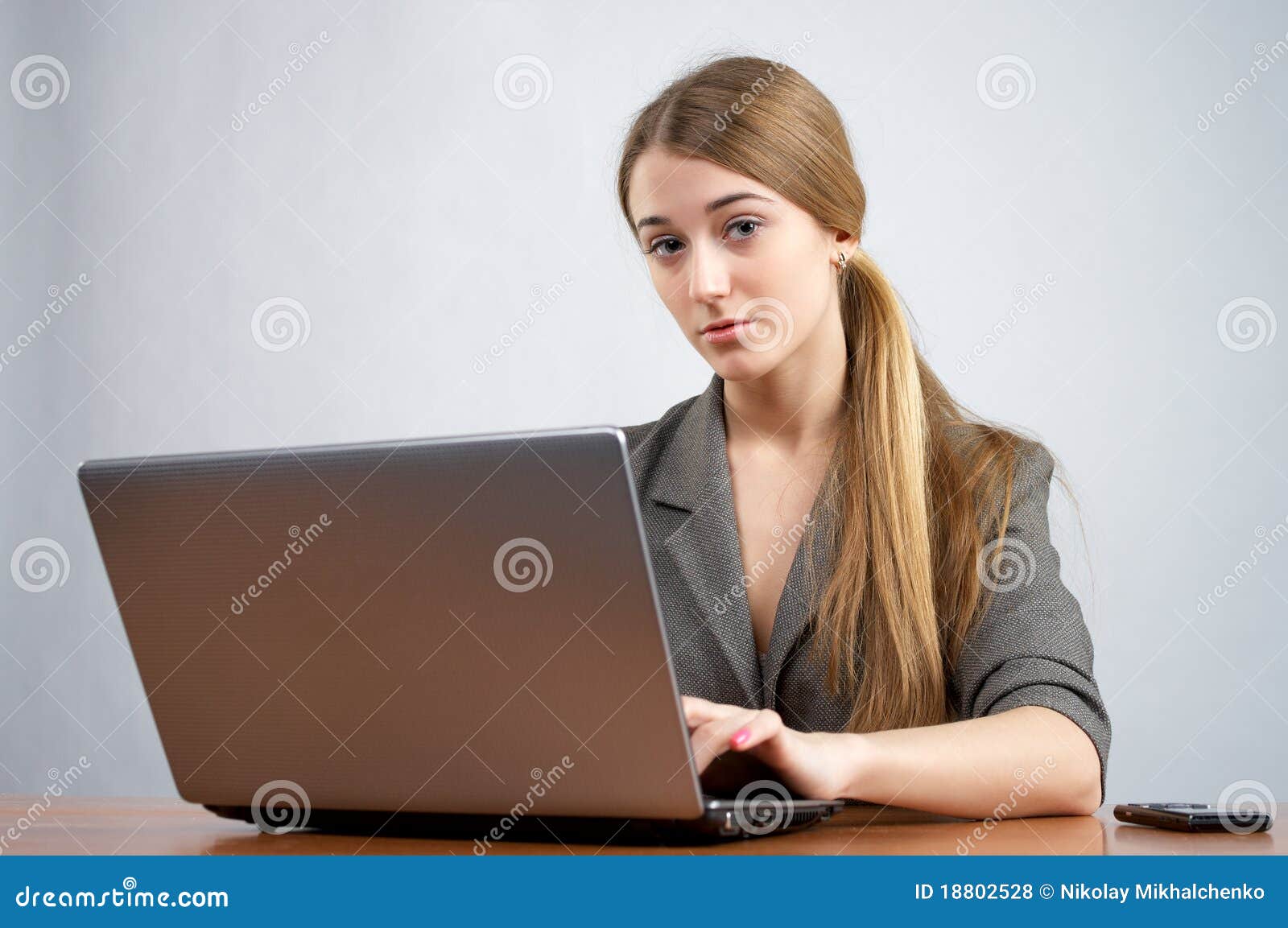 Young Female Executive Working on Stock Photo - Image of adult ...