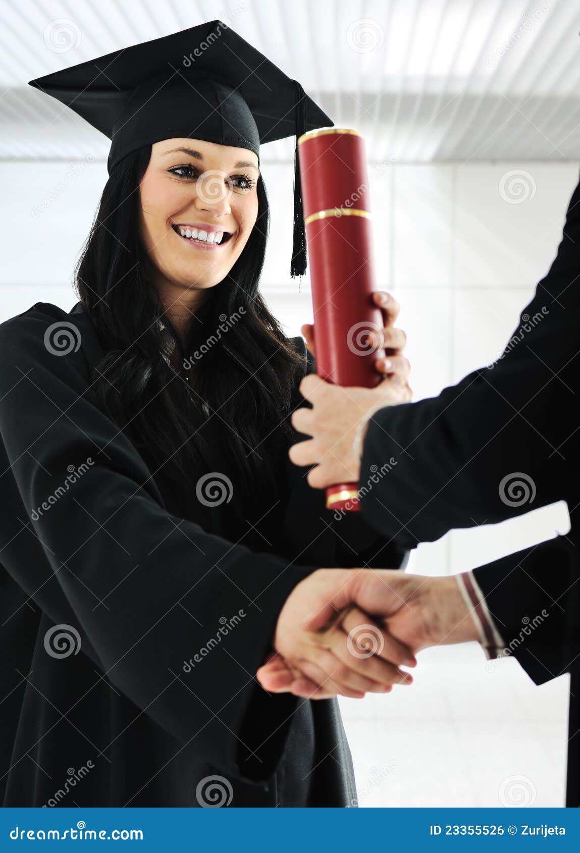 Young female graduating stock photo. Image of pride, gown - 23355526