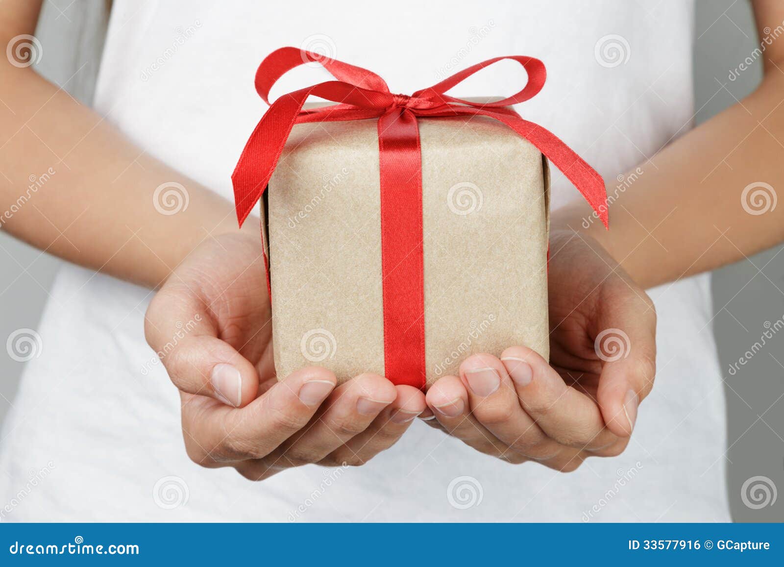 Young Female Hands Holding Gift Stock Photo - Image of greeting ...