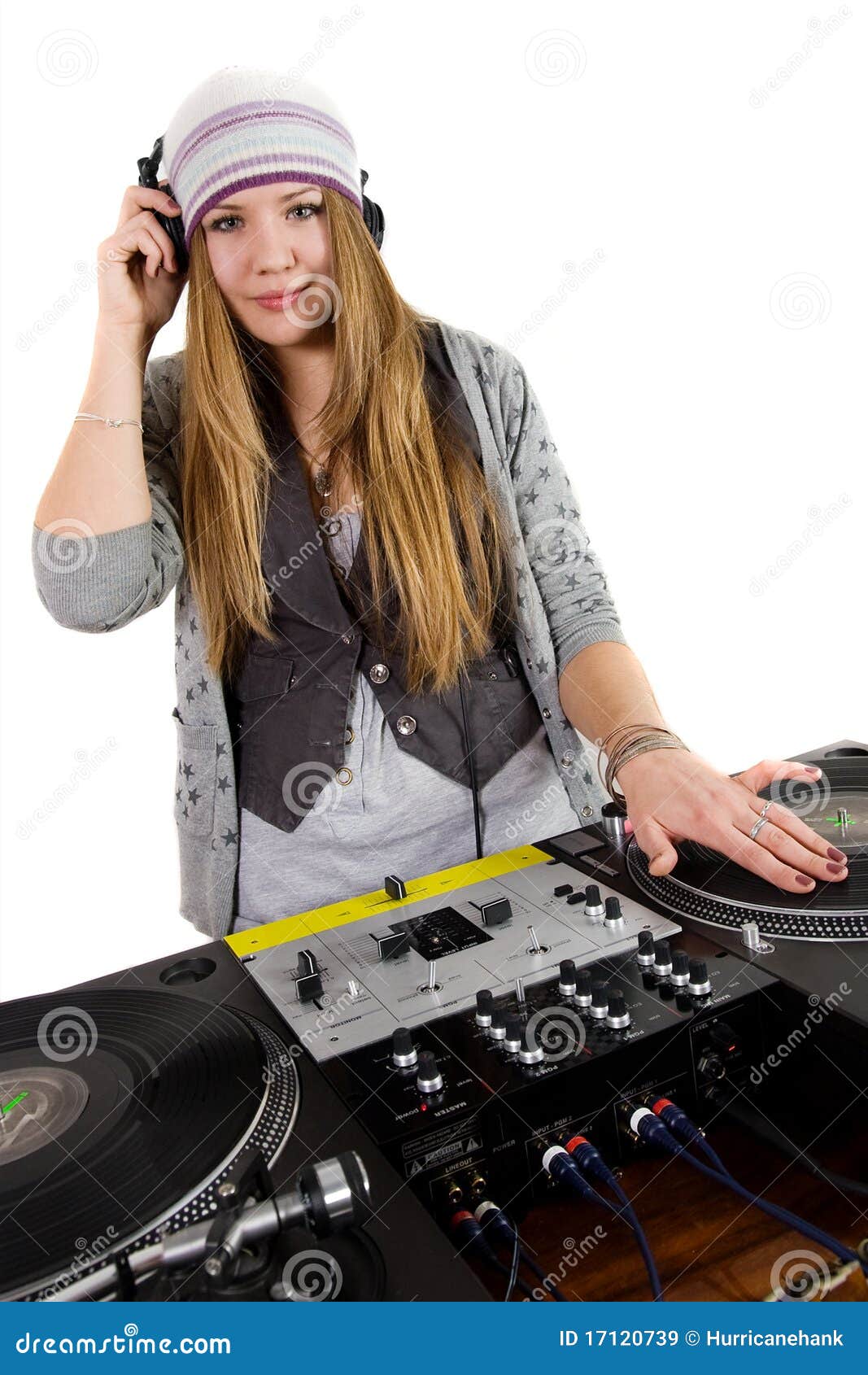 Young Female Hip-hop Dj Playing Stock Image - Image of crossfading ...