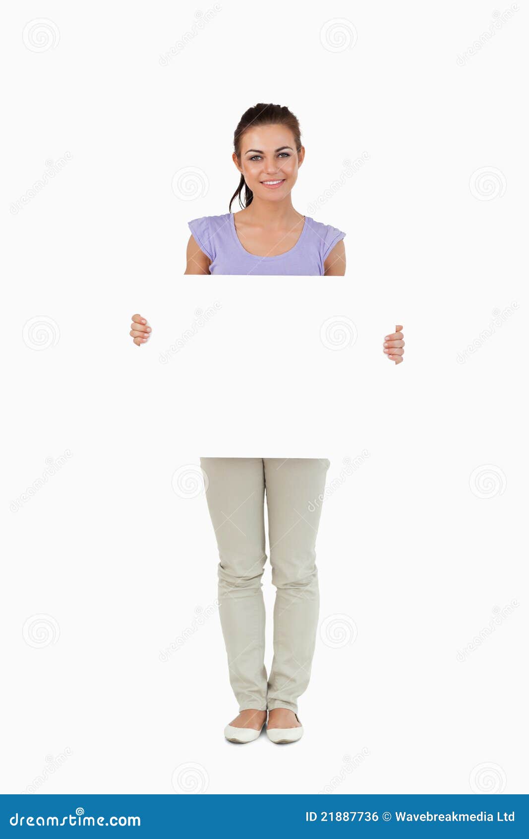 Young female holding sign stock photo. Image of caucasian - 21887736