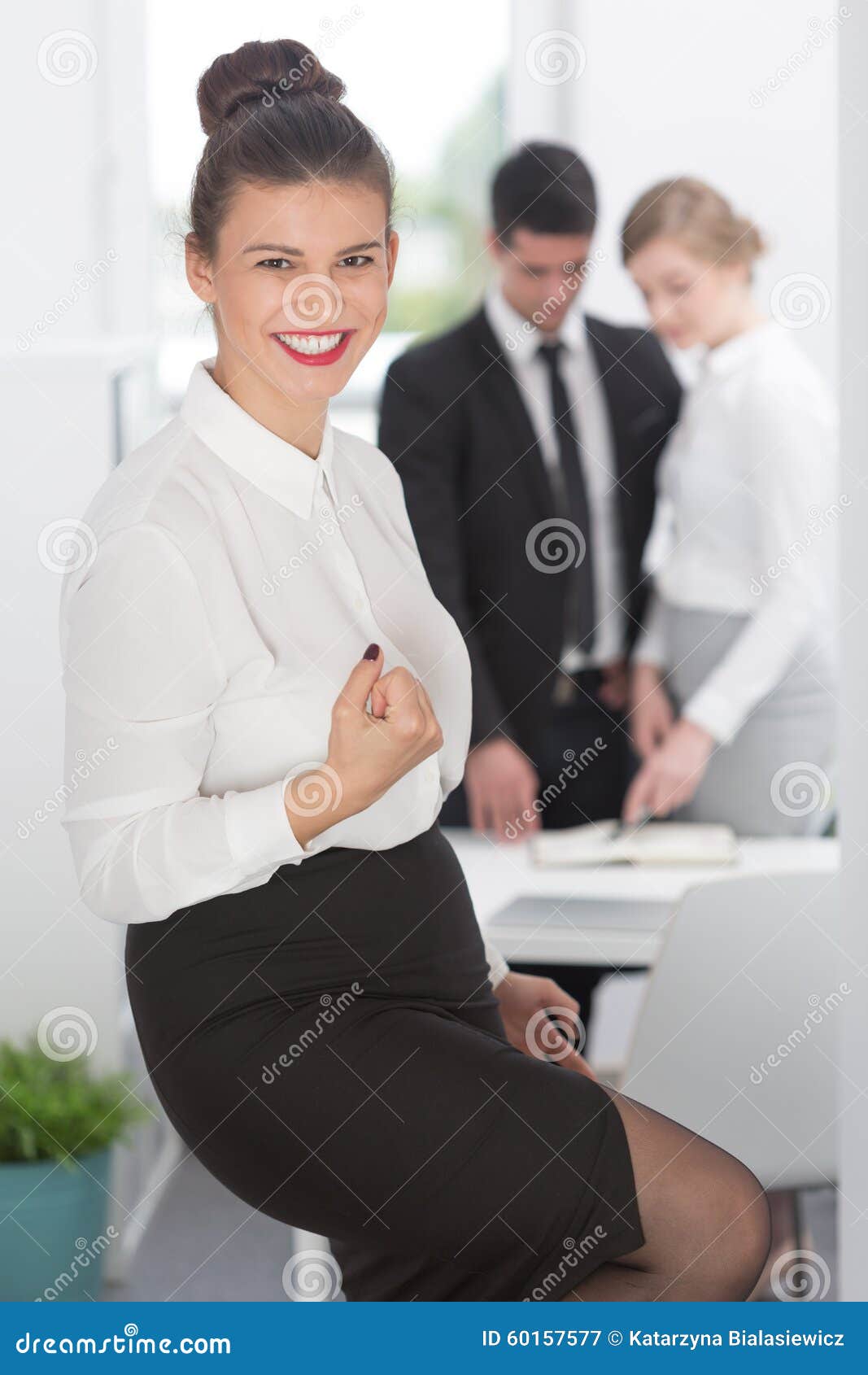 Young female manager stock image. Image of elegant, smile - 60157577