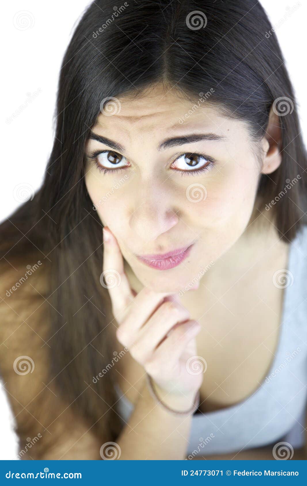 Young female model worried stock image. Image of vertical - 24773071