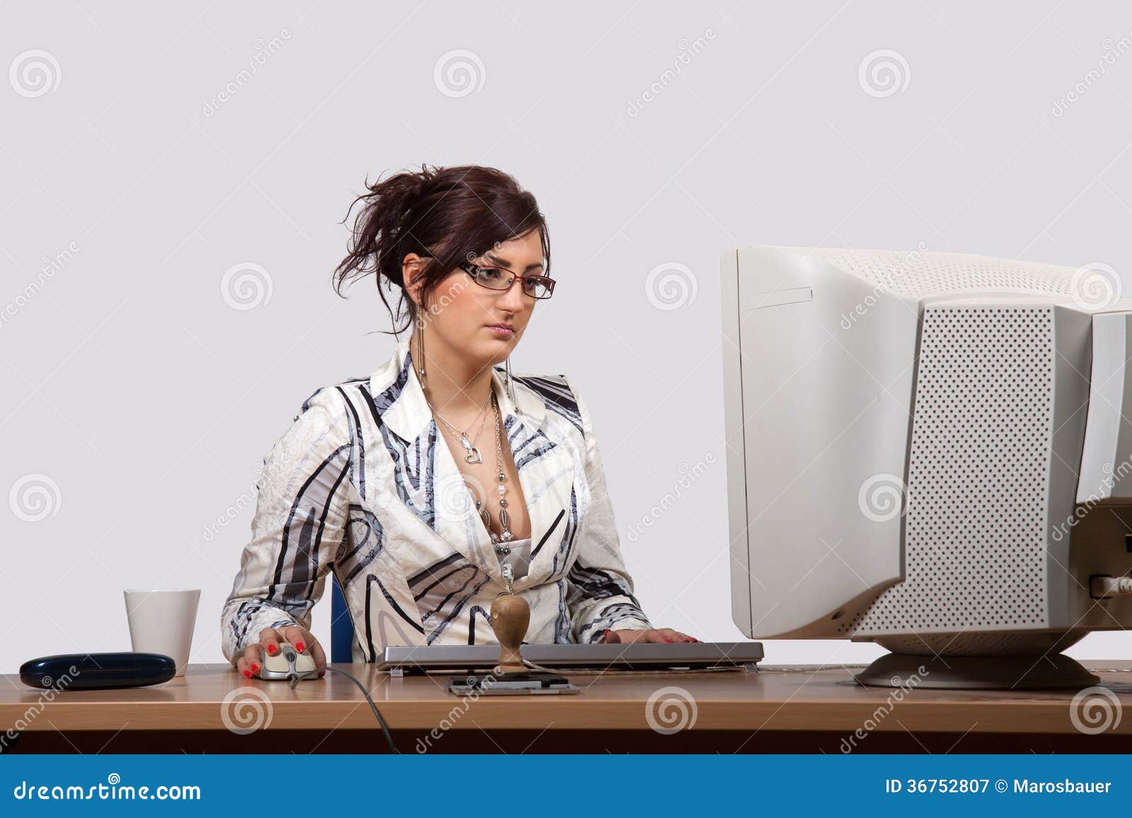 Young female office worker stock image. Image of adult - 36752807