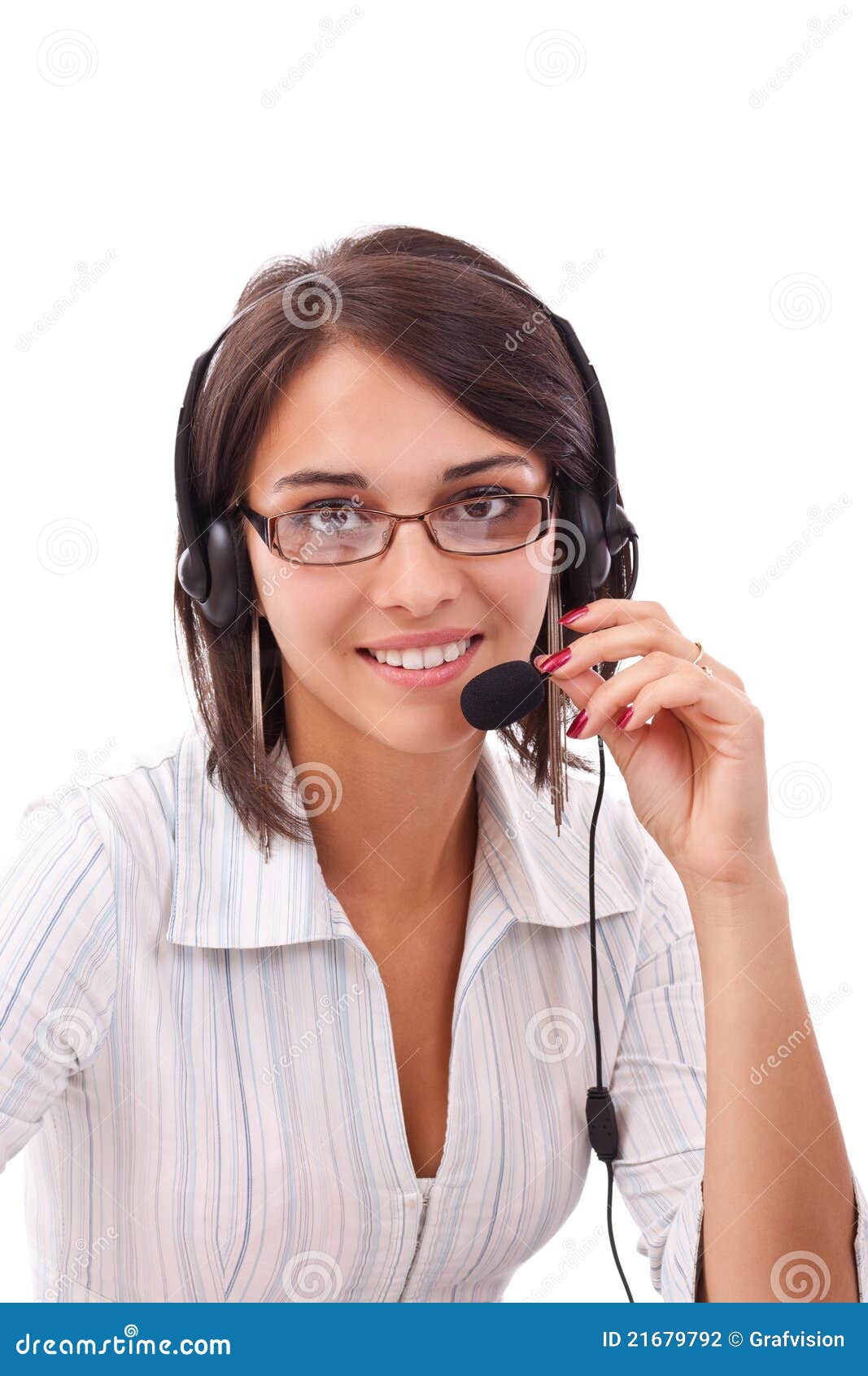 Young female operator stock photo. Image of elegance - 21679792
