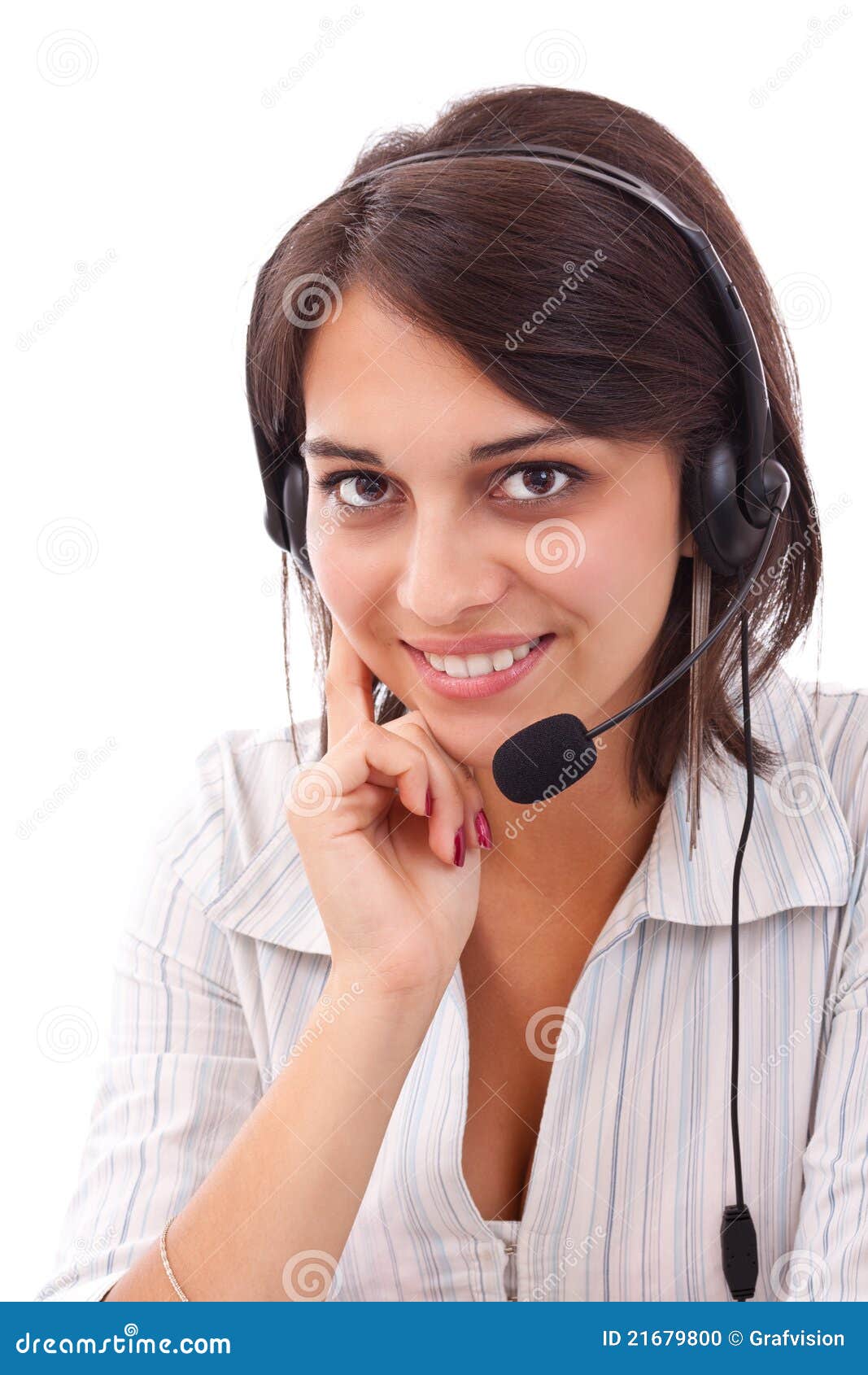 Young female operator stock photo. Image of happy, entrepreneur - 21679800