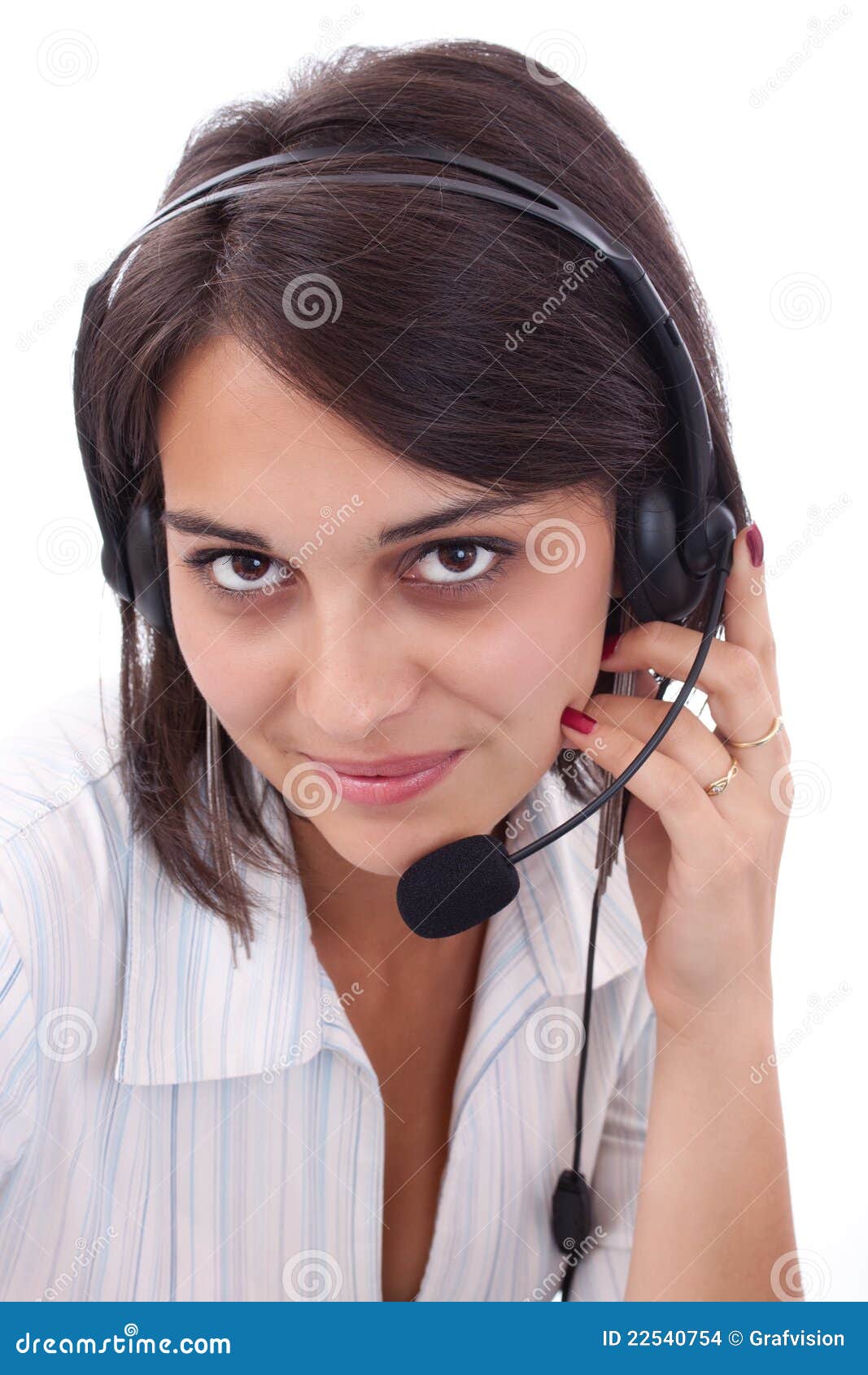 Young female operator stock photo. Image of office, occupation - 22540754
