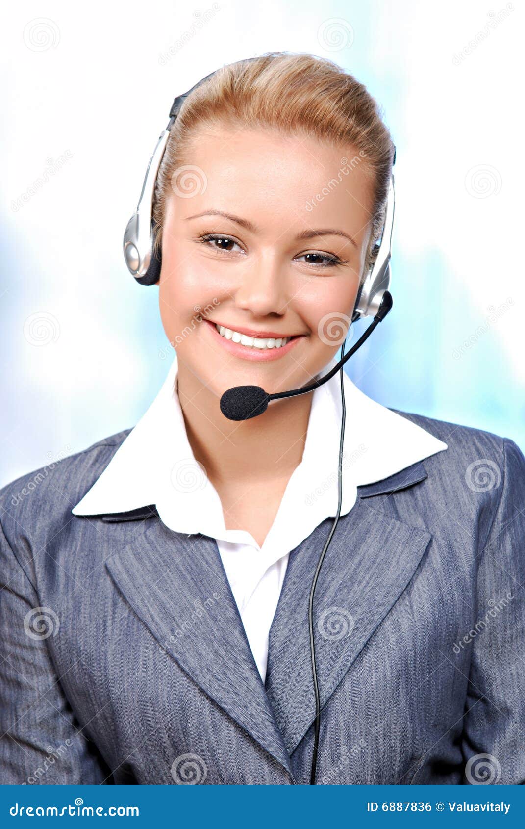 Young female operator stock photo. Image of adult, hands - 6887836