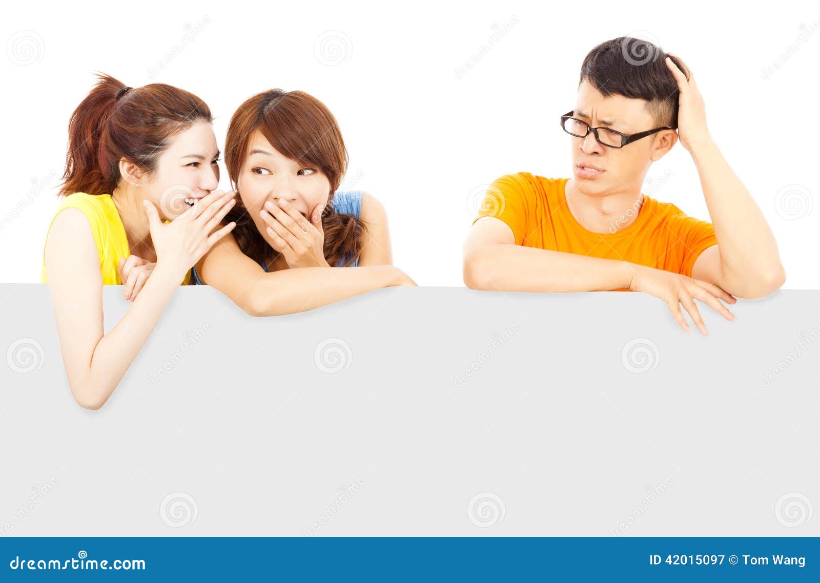 Young Female People Whisper about the Man Events Stock Image - Image of ...