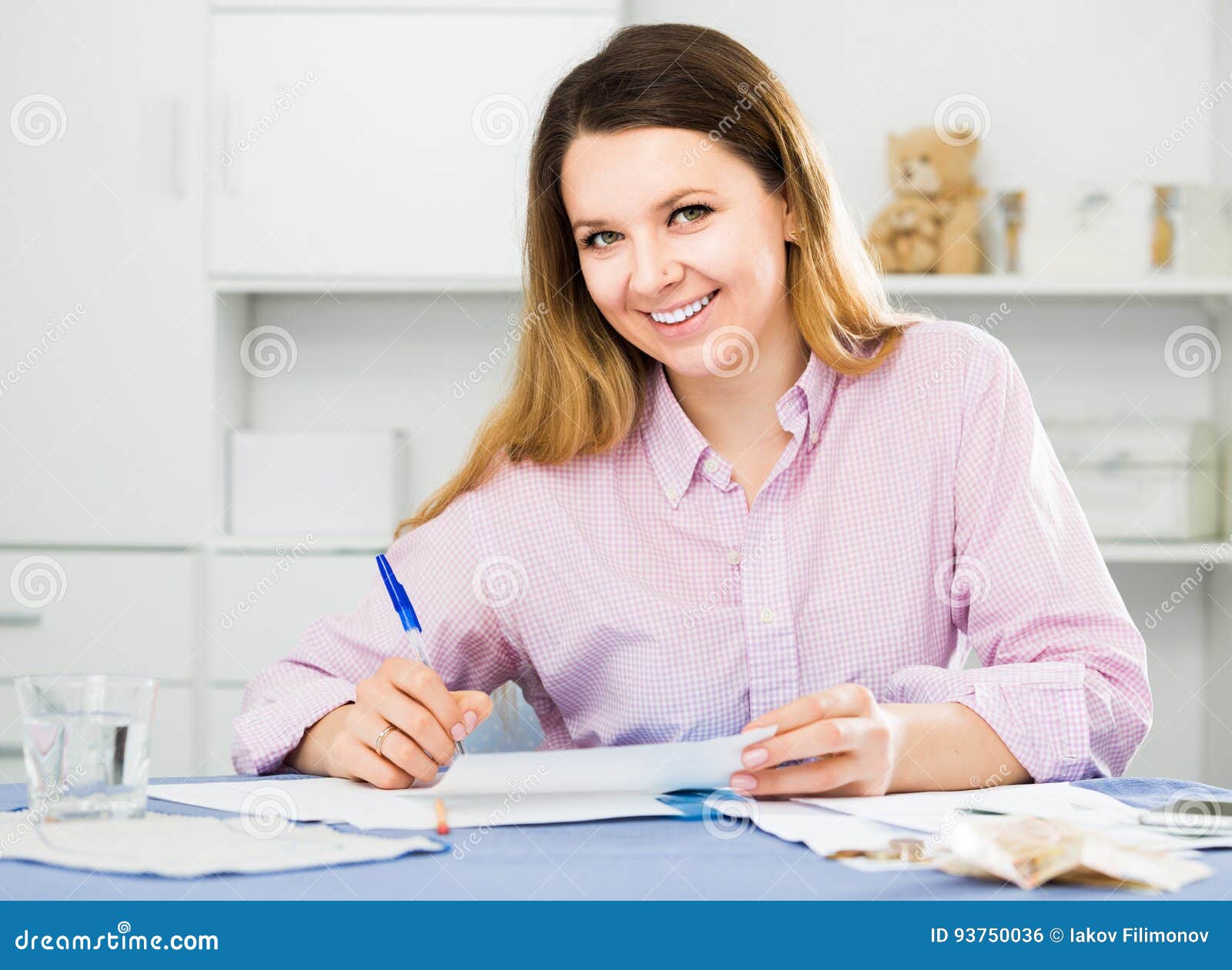 Young Female Preparing Agreement Papers Stock Photo - Image of deciding ...