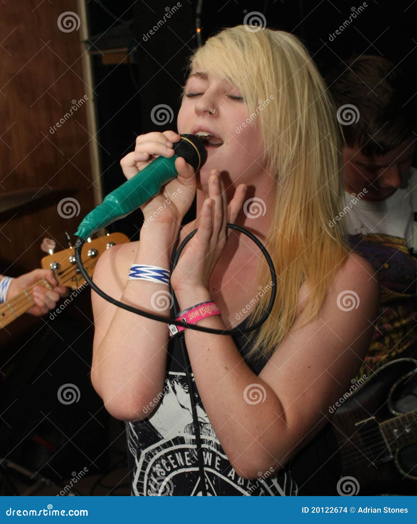 Young female punk singer editorial stock image. Image of player - 20122674