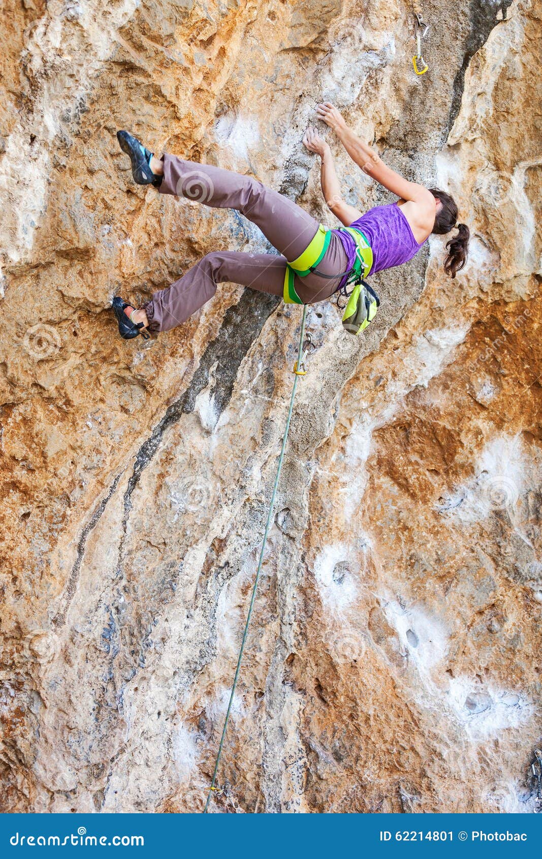 Young female rock climber stock image. Image of active - 62214801