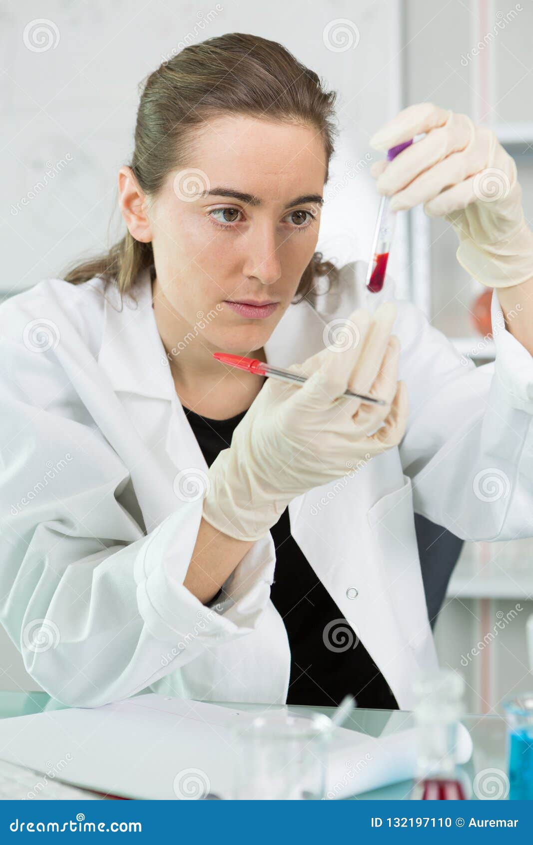 Young Female Scientist in Lab Coat in Lab Stock Photo - Image of tech ... Young Female Scientist in Lab Coat in Lab Stock Photo - Image of tech ...