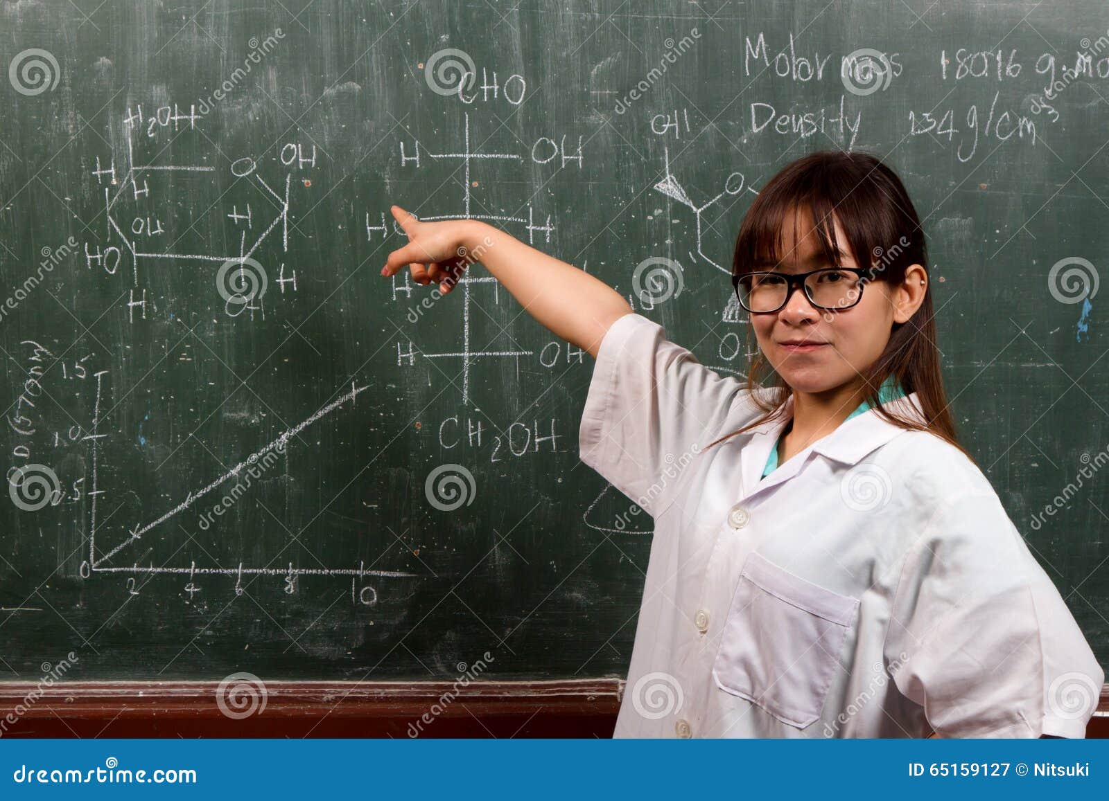 Young female scientist stock image. Image of ionic, examination - 65159127