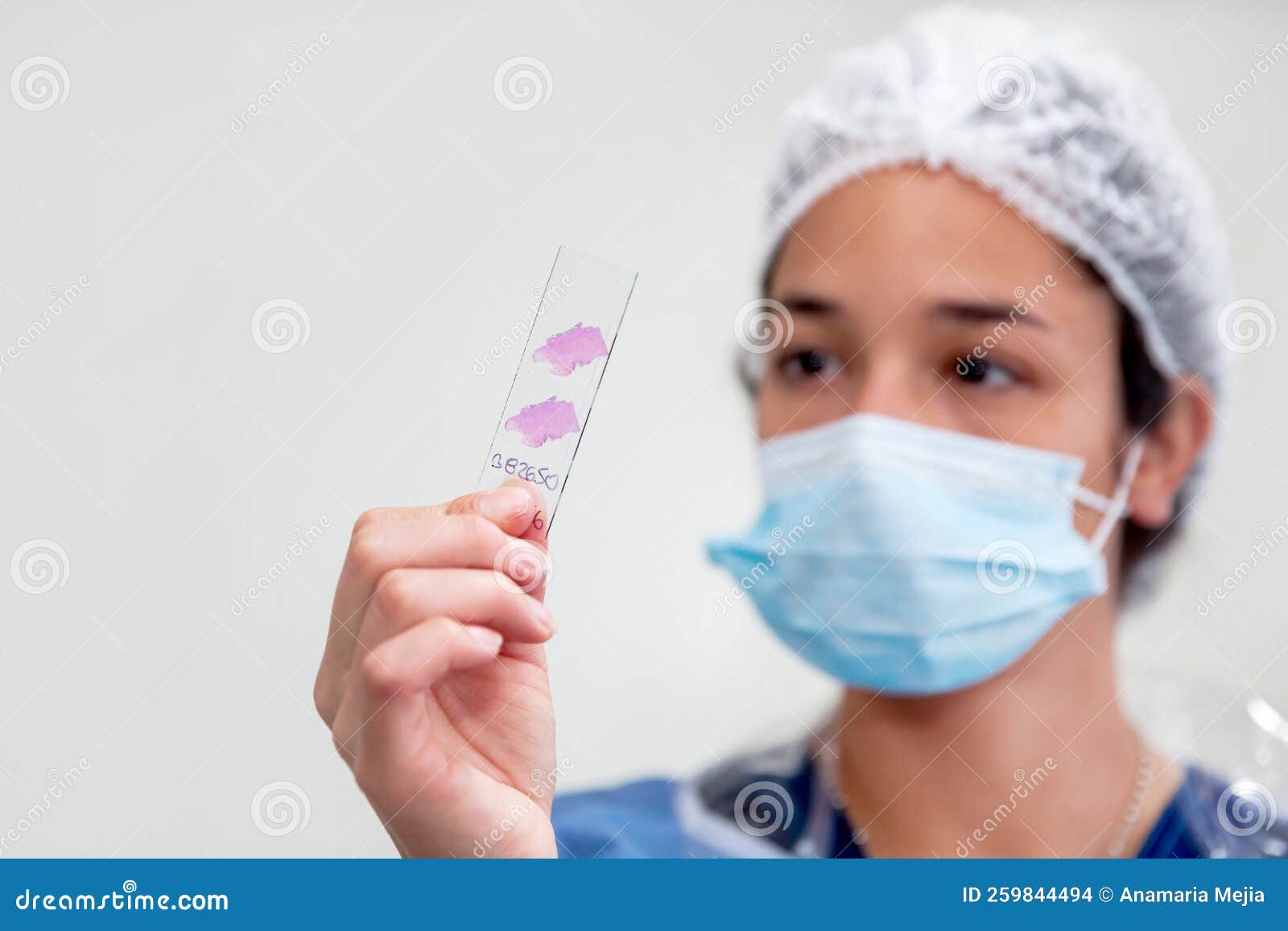 Young Female Scientist Preparing Slides with Paraffin-embedded Sections ... Young Female Scientist Preparing Slides with Paraffin-embedded Sections ...