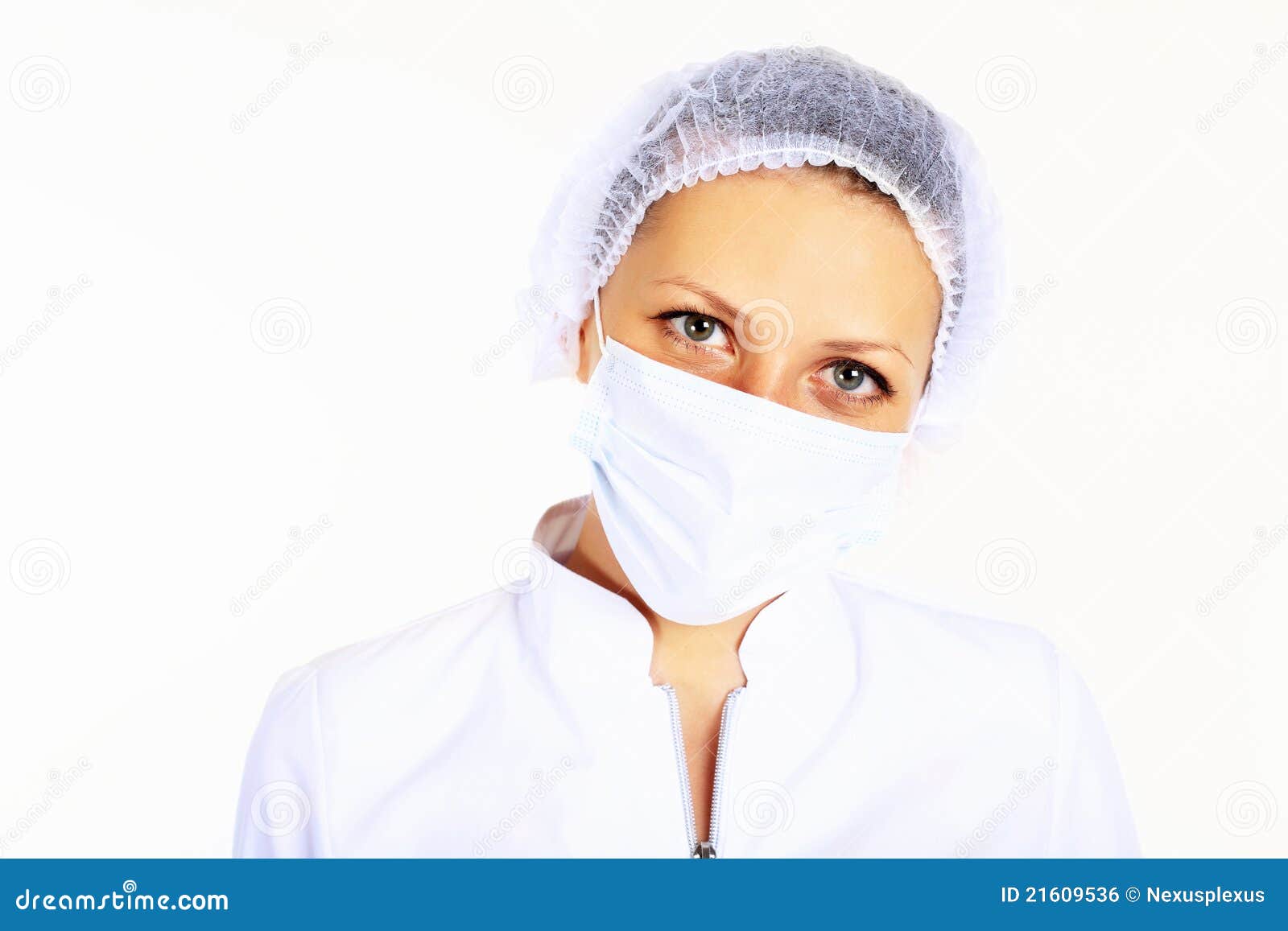 Young Female Scientist Wearing Face Mask Stock Photo - Image of ...
