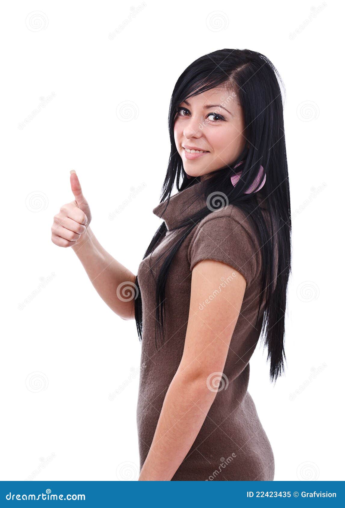 Young female showing ok stock image. Image of open, natural - 22423435