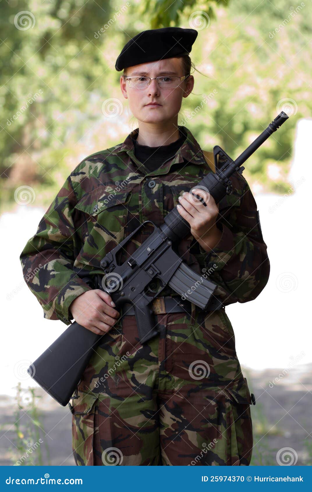 Young Female Soldier on Guard Stock Photo - Image of female, mariupol ...