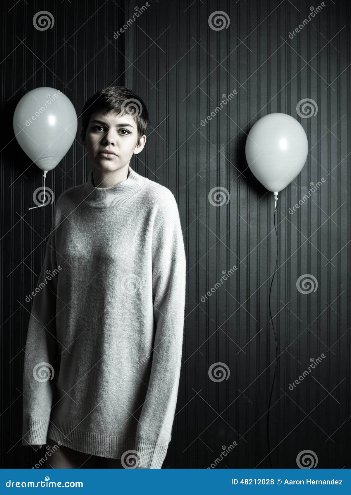 Young Female with Subdued Expression Stock Photo - Image of fashion ...