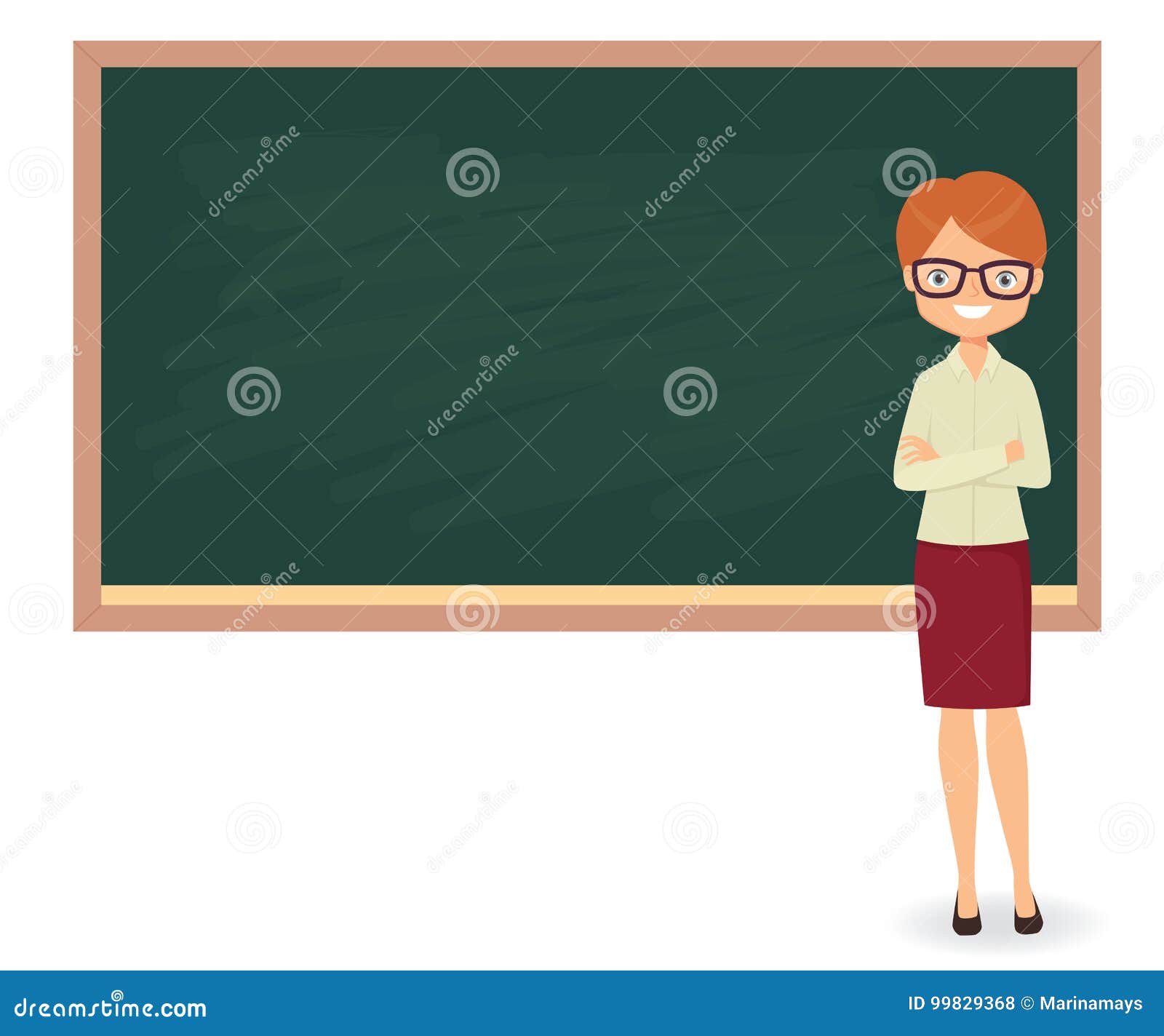 Young Female Teacher Against a Blackboard Background Stock Vector ... Young Female Teacher Against a Blackboard Background Stock Vector ...