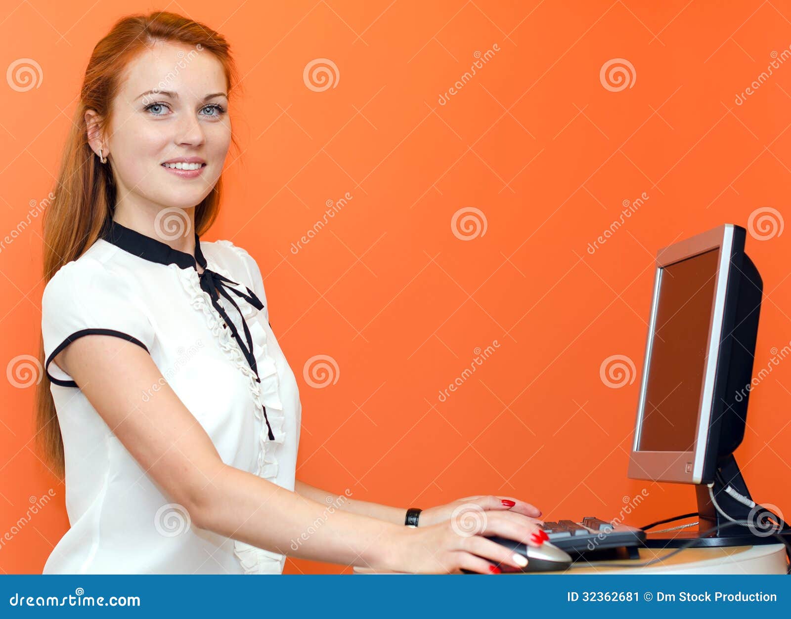 Young female teller stock image. Image of indoors, person - 32362681