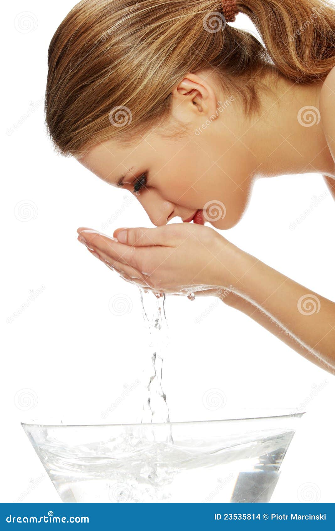 Young Female Washing Her Face Stock Photo - Image of beauty ...