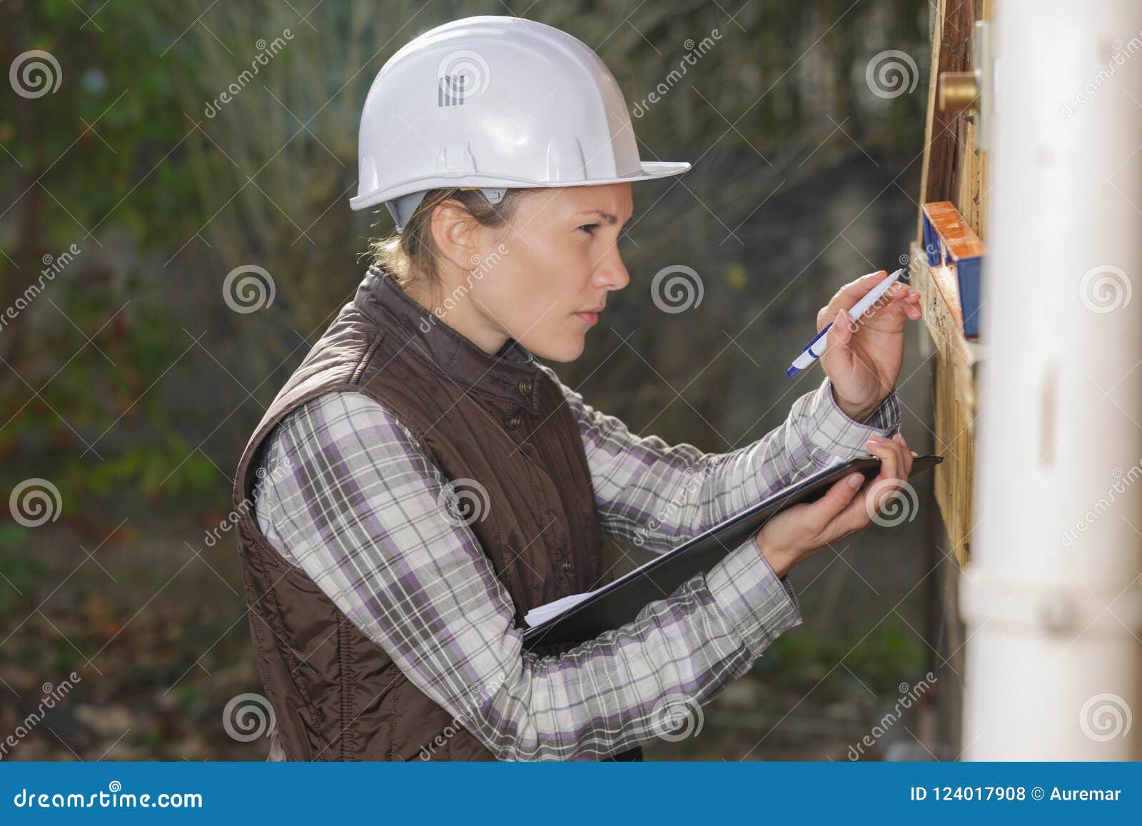 Young Female Worker Reading Meters Stock Photo - Image of consumption ...