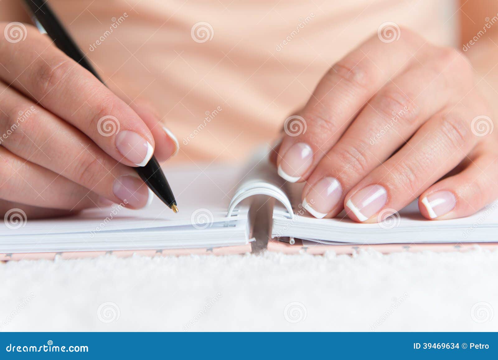 Young Female is Writing Notes Stock Photo - Image of businesswoman ...