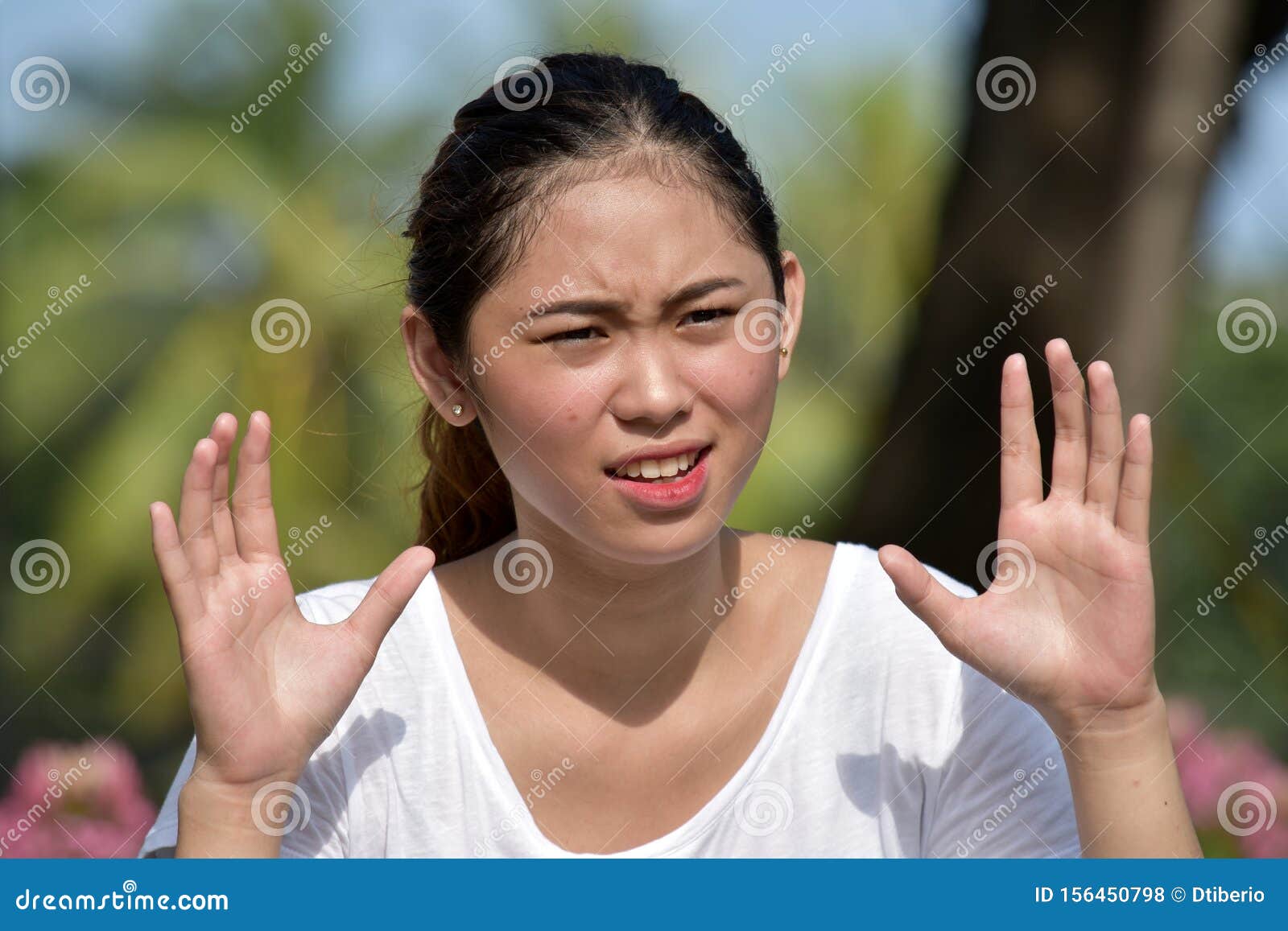 Young Filipina Female and Indecisiveness Stock Photo - Image of young ...