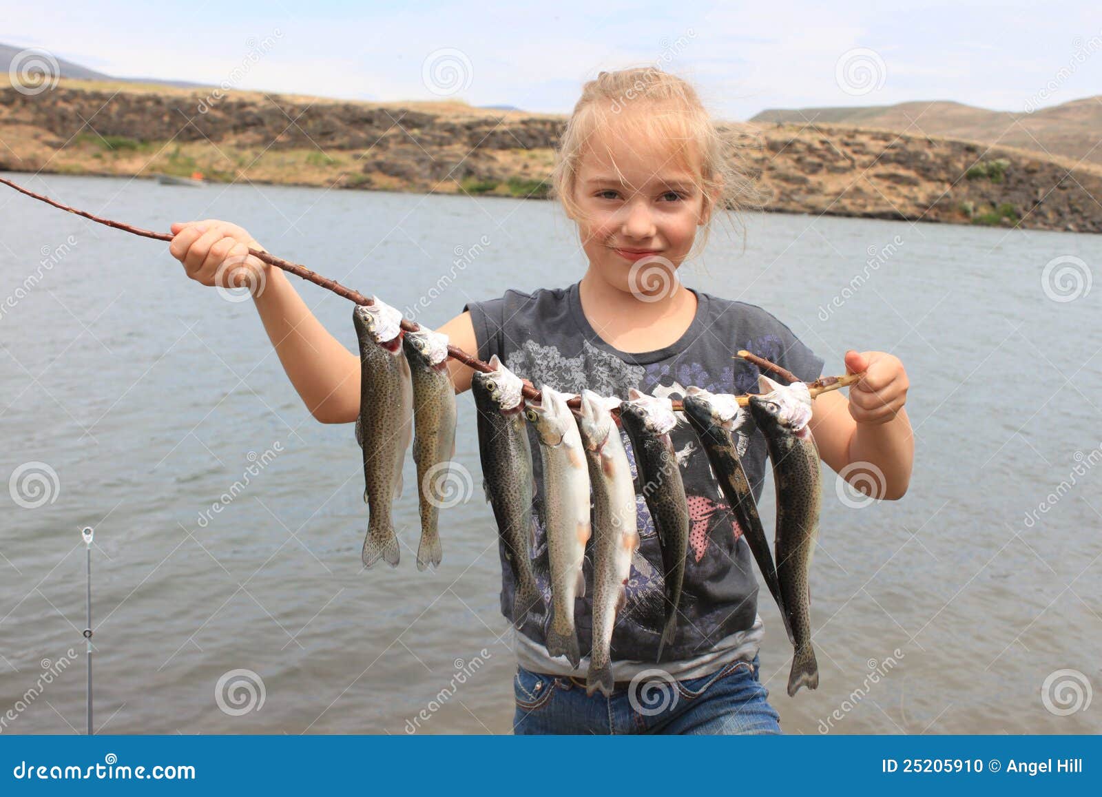 Young fisherwoman stock photo. Image of female, release - 25205910