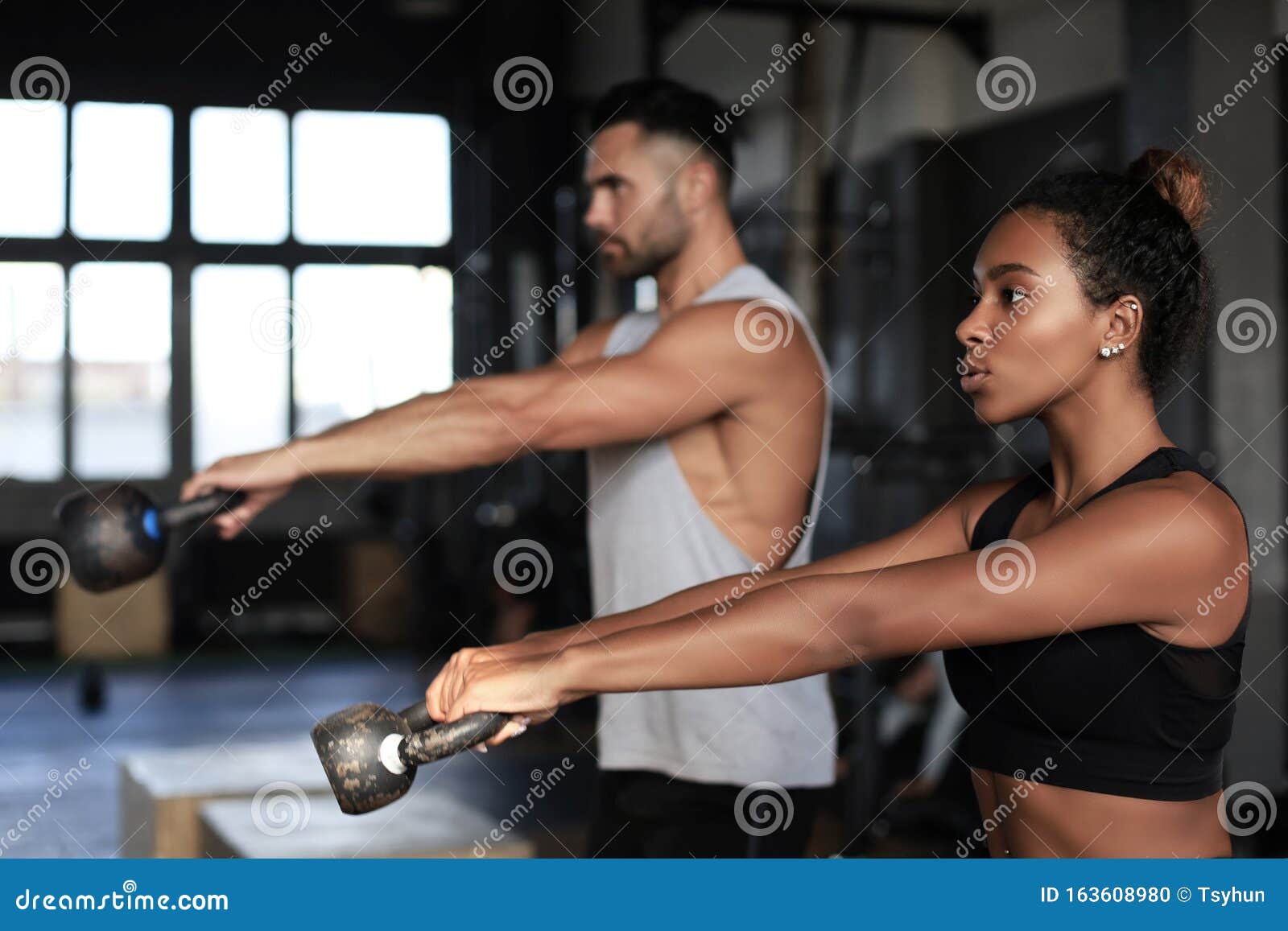 Young Fit Couple are in a Good Shape Stock Photo - Image of cardio ...