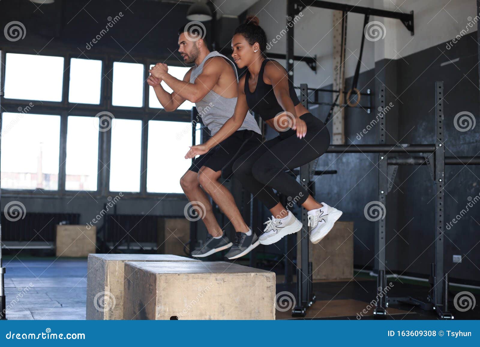 Young Fit Couple are in a Good Shape Stock Photo - Image of athletic ...