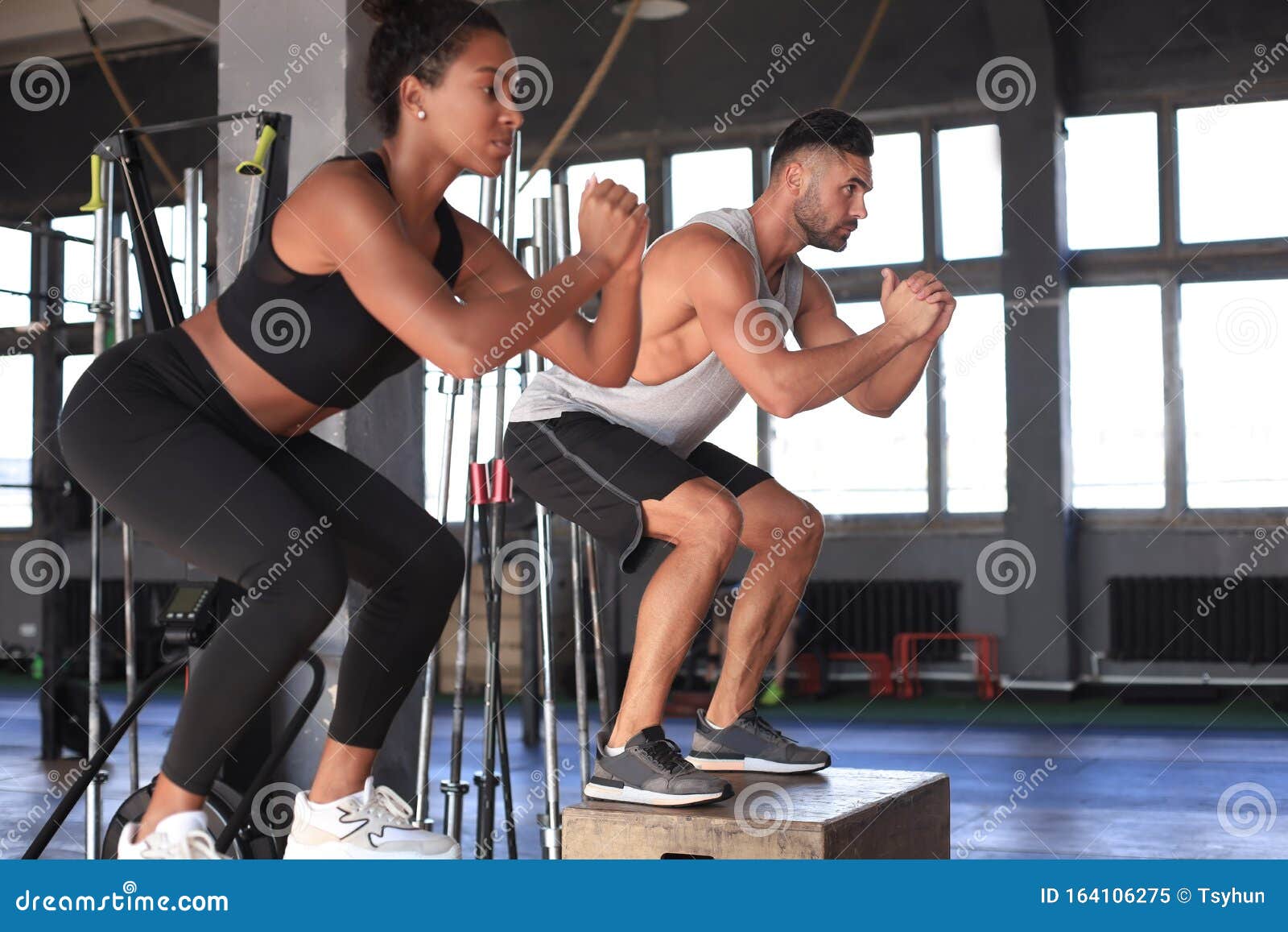 Young Fit Couple are in a Good Shape Stock Image - Image of good, fist ...