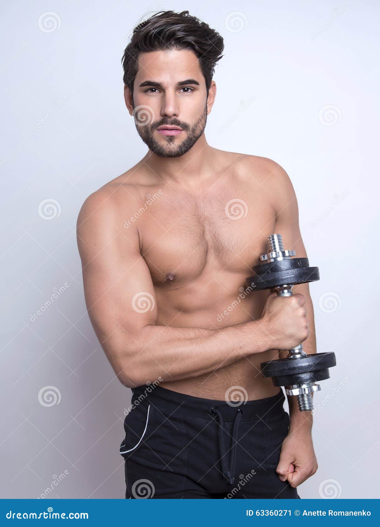 Young fit man stock image. Image of bottle, beard, body - 63360271