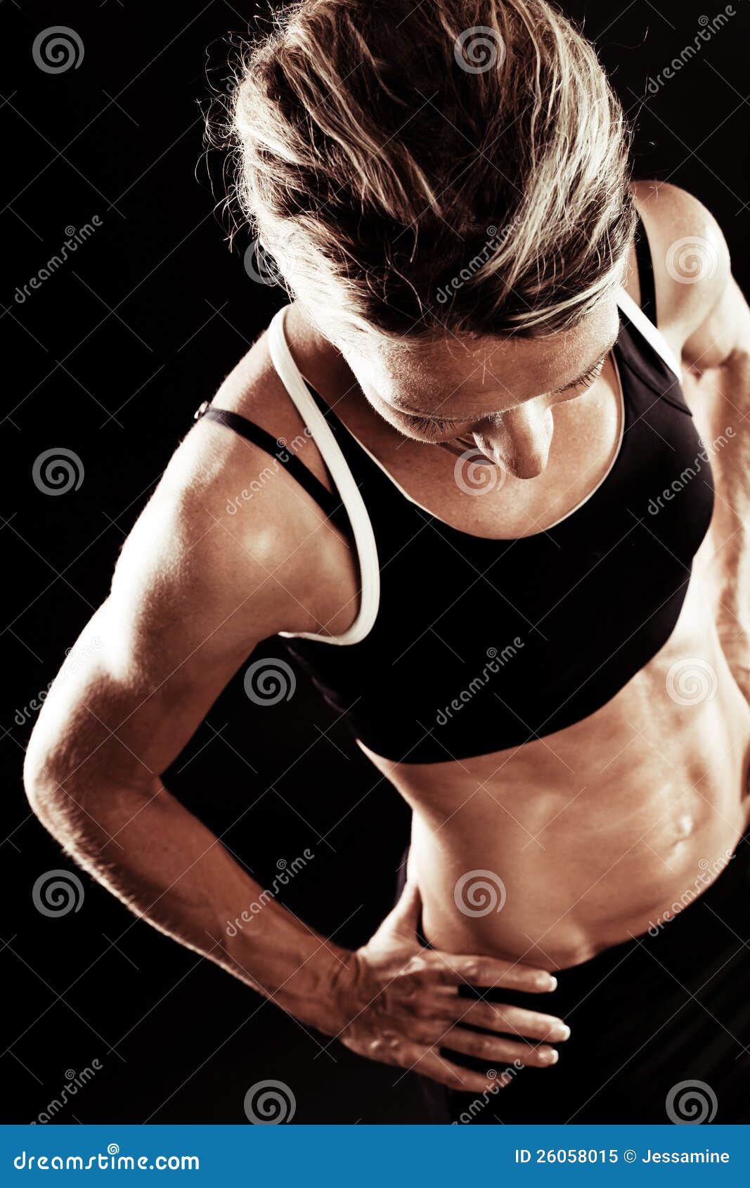 Young fit woman stock image. Image of muscle, female - 26058015
