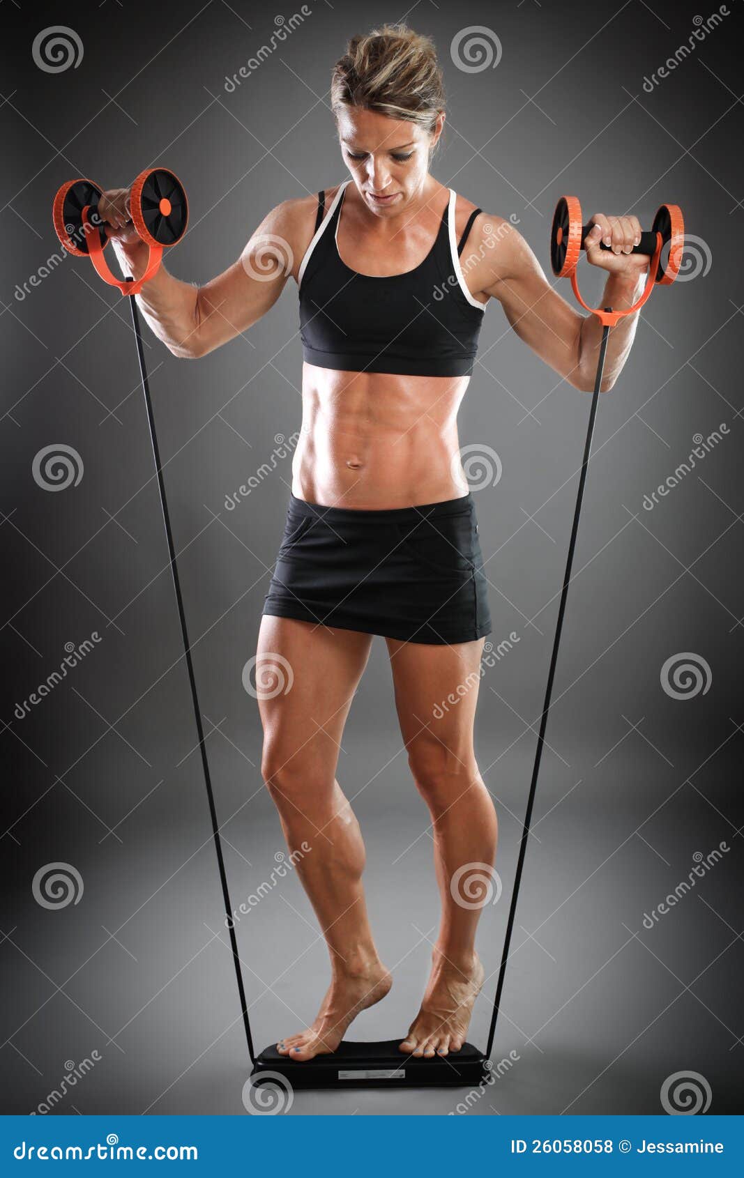 Young Fit Woman Working Out Stock Photo - Image of female, abdomen ...