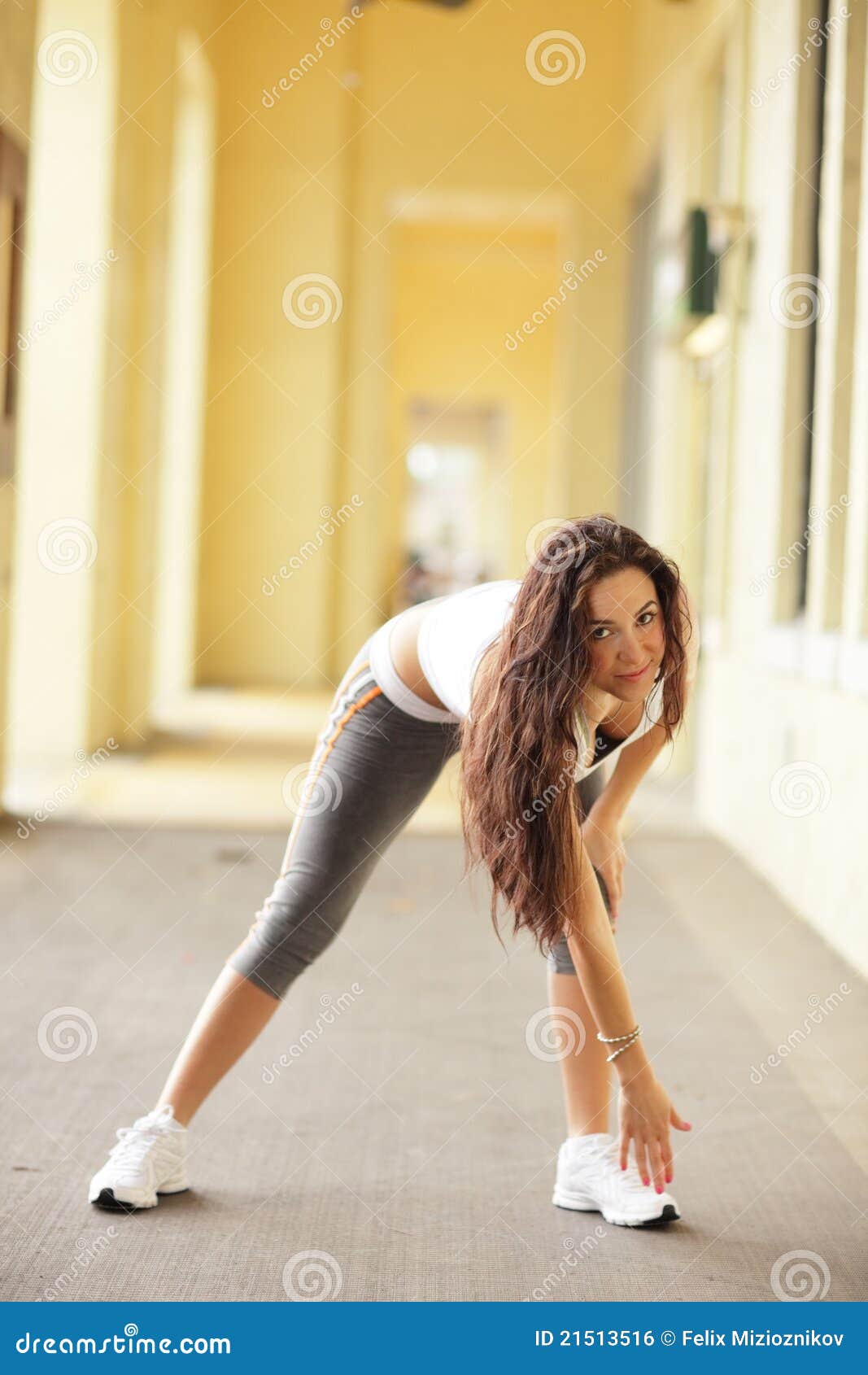 Young Fitness Model Stretching Stock Photo - Image of style, pretty ...