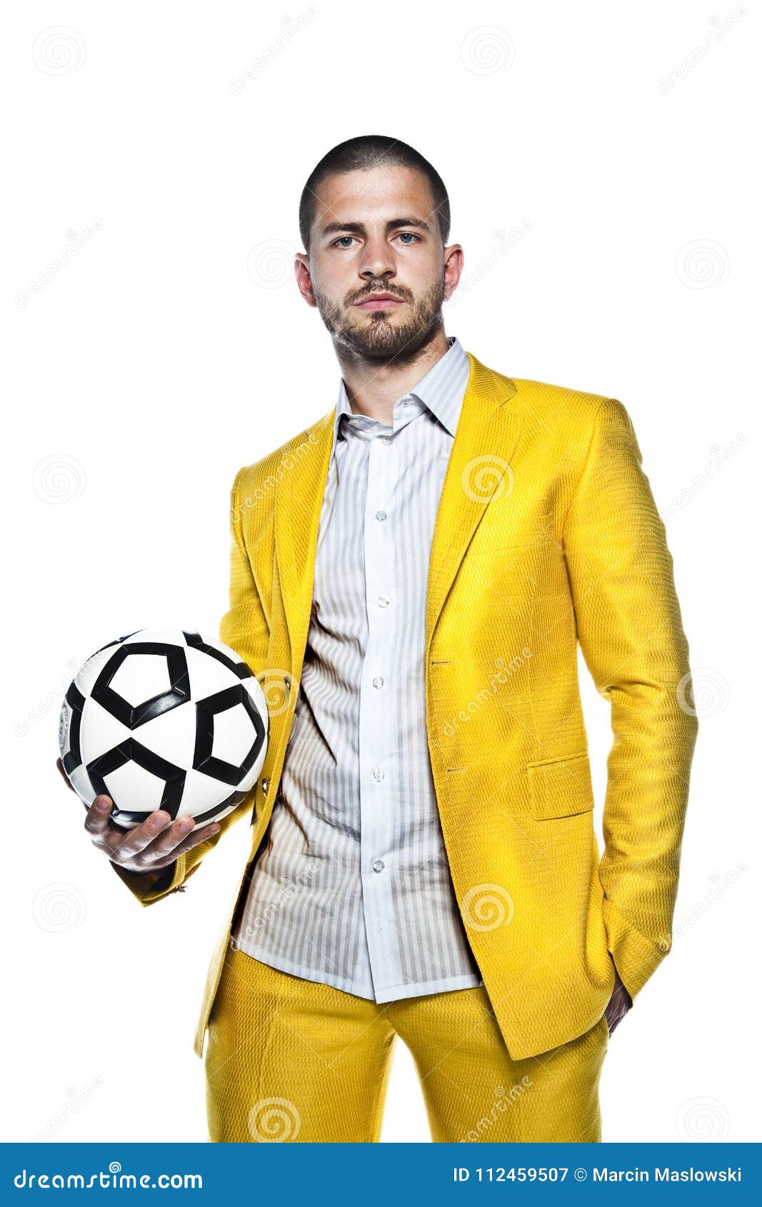 Young Football Manager, Isolated on White Background Stock Image ...